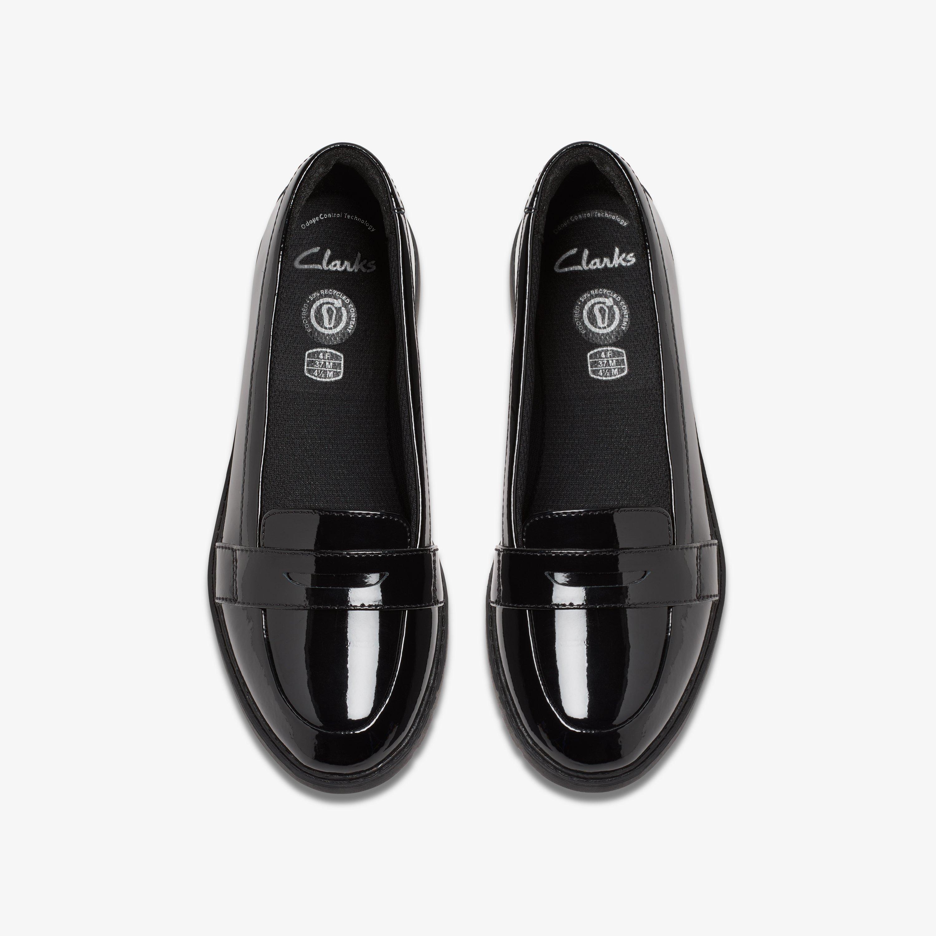 Girls Scala Loafer Youth Black Patent Loafers | Clarks