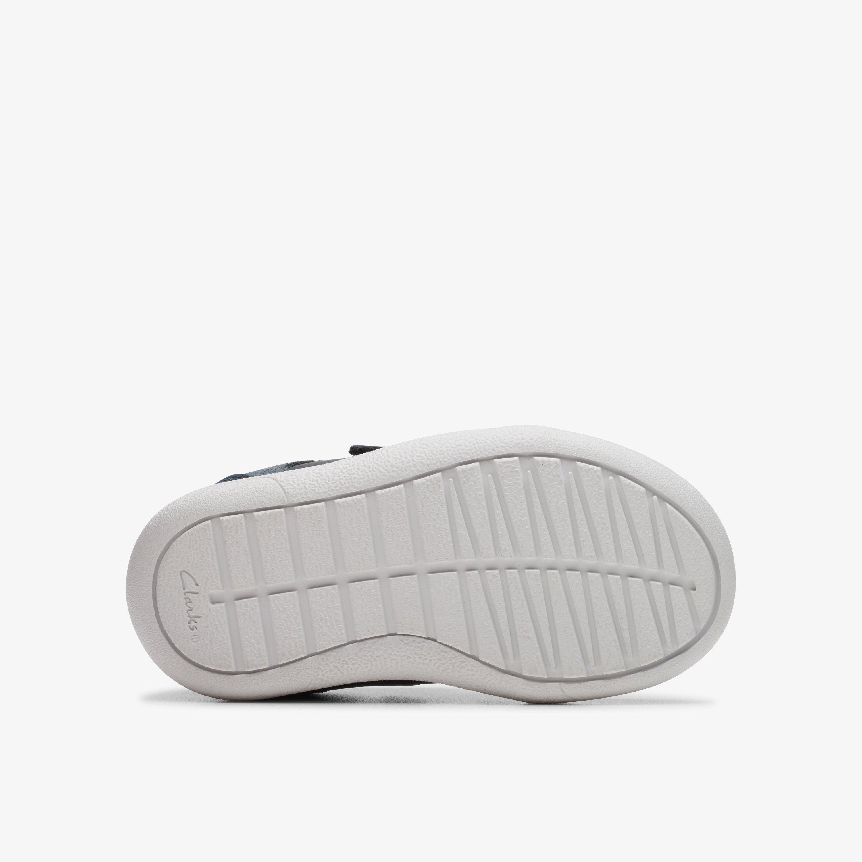 Girls Flash Band Toddler Navy Leather Shoes Riptape | Clarks Outlet