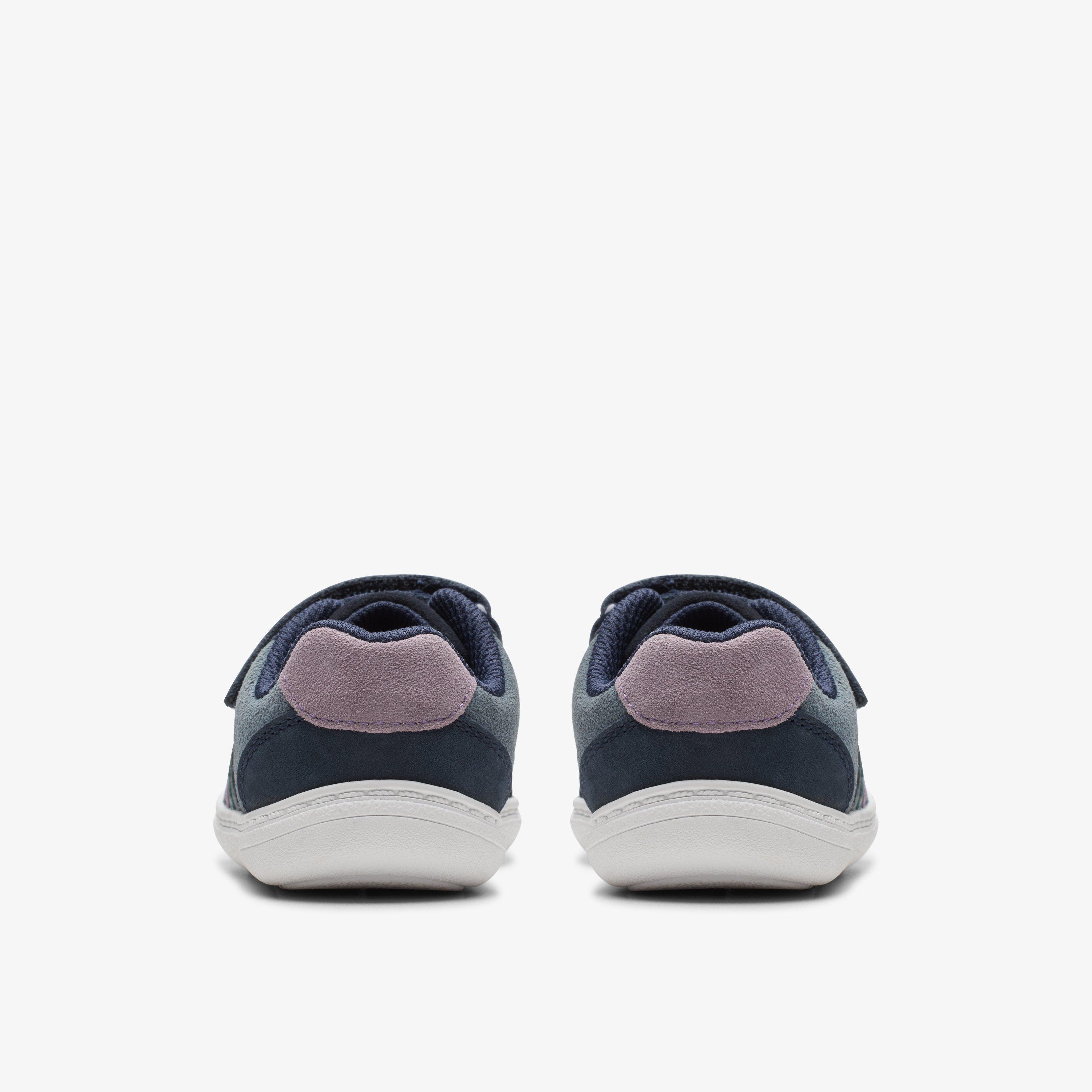 Girls Flash Band Toddler Navy Leather Shoes Riptape | Clarks Outlet