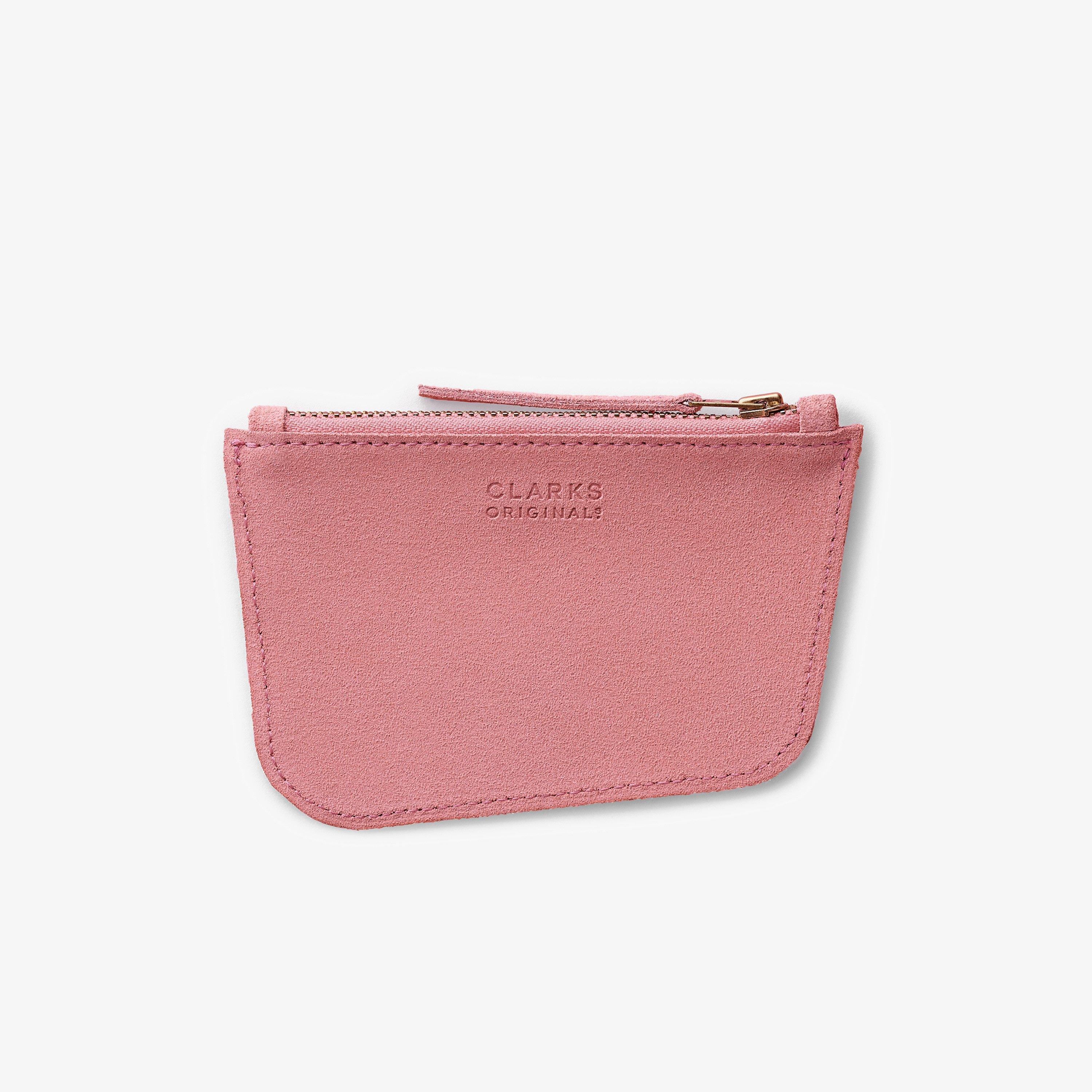 Mens, Womens, Unisex Wallabee Coin Pink Suede Wallet | Clarks