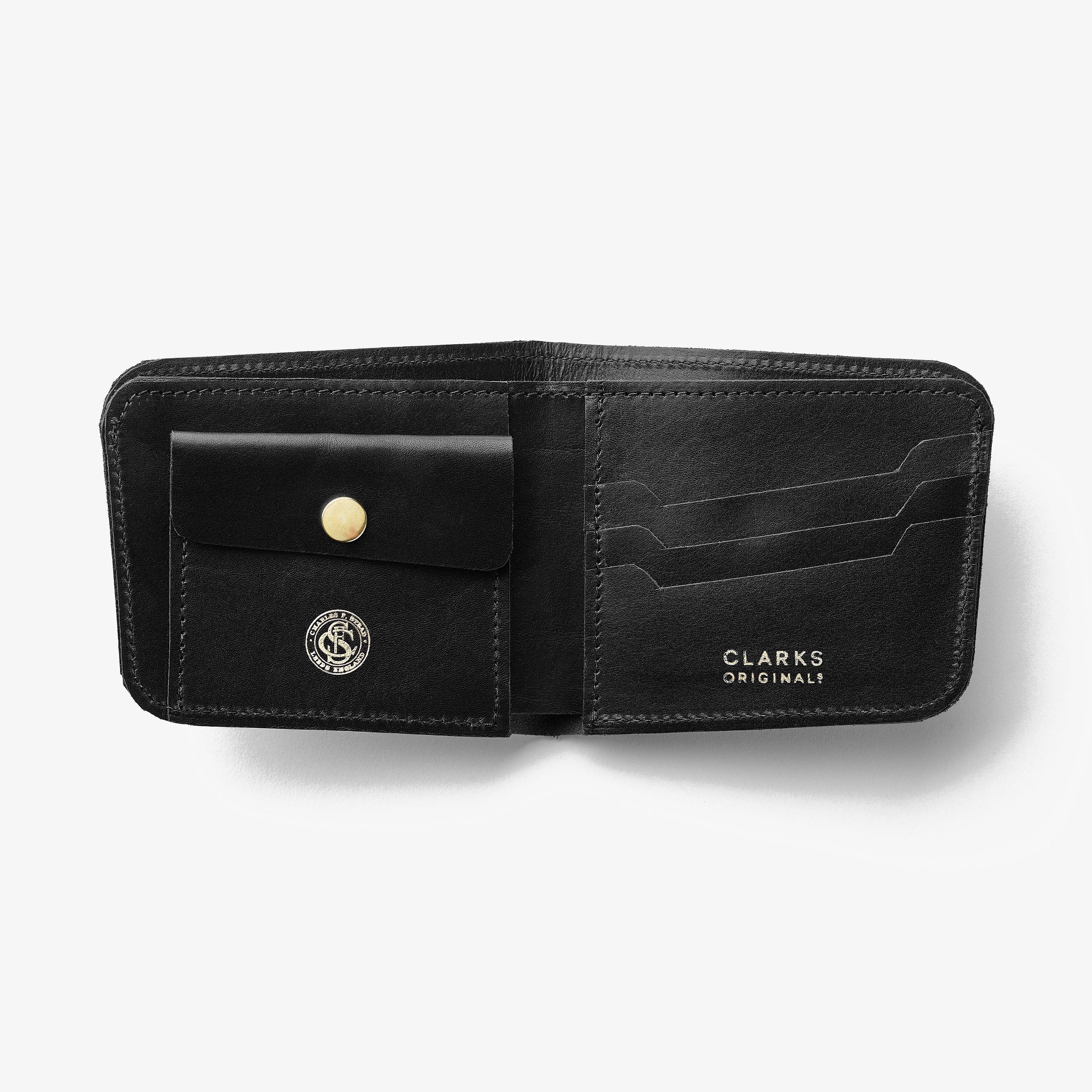 Mens, Womens, Unisex Wallabee Cash Black Leather Wallet, Purse ...
