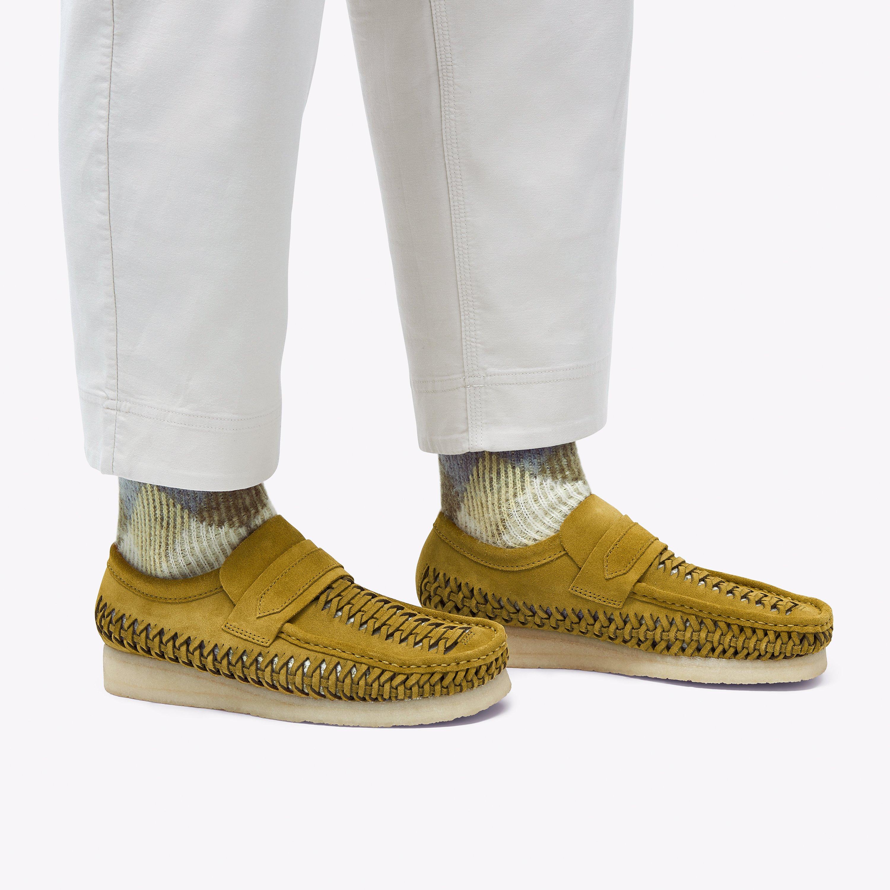 Mens Wallabee Loafer Weave Olive Suede Shoes Wallabee | Clarks Outlet