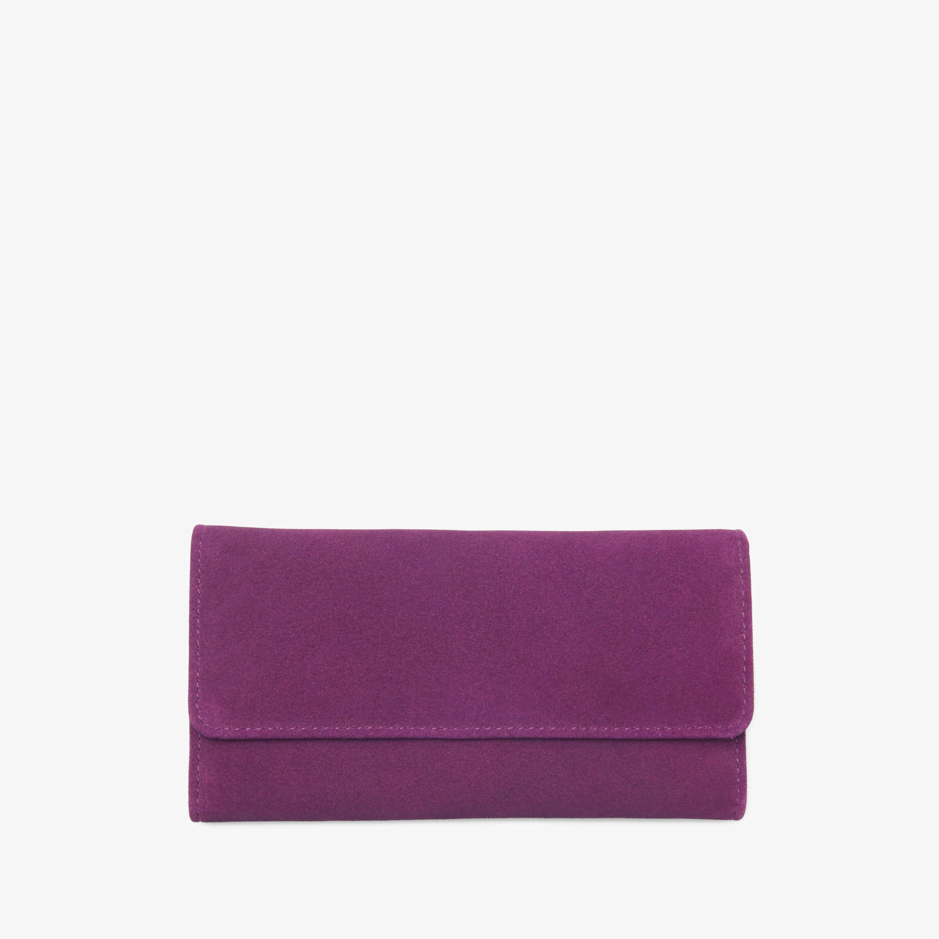 Womens Roslyn Mid Purple Suede Bags Clutch Bag Purse | Clarks Outlet