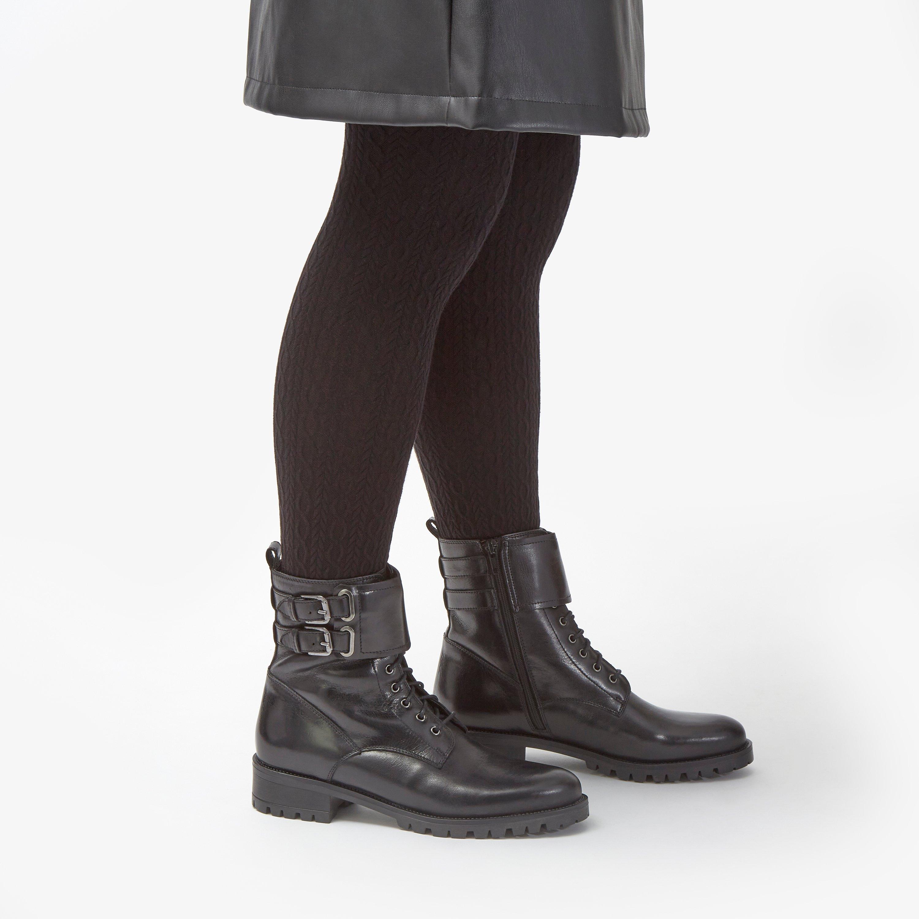 Botines de cuero negro hasta el tobillo para mujer Palazzo Lace | Clarks