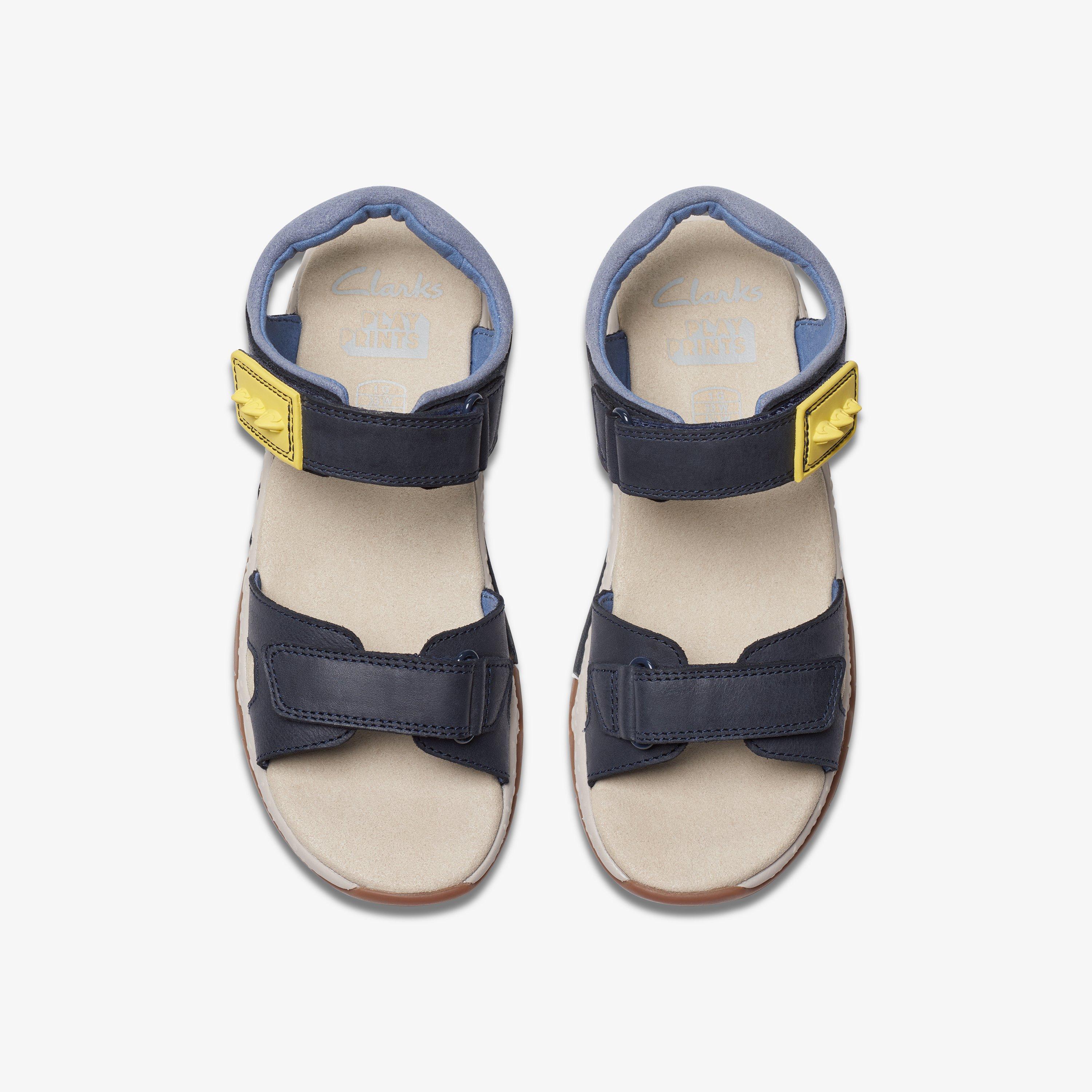 Boys, Girls, Kids Unisex Spiney Step Kid Navy Flat Sandals, Riptape ...
