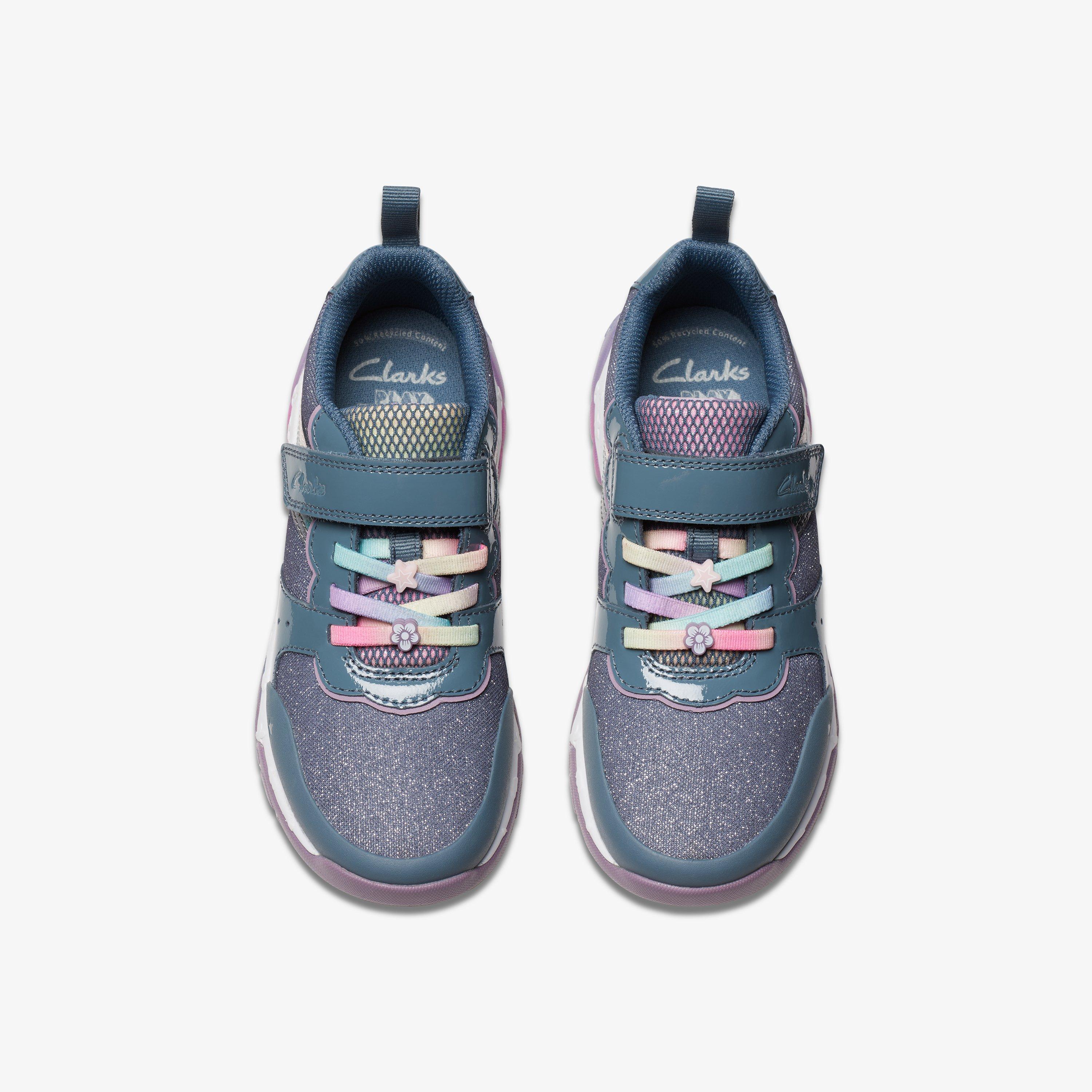 Girls Tidal Star Kid Blue Multicolour Trainers | Clarks Outlet