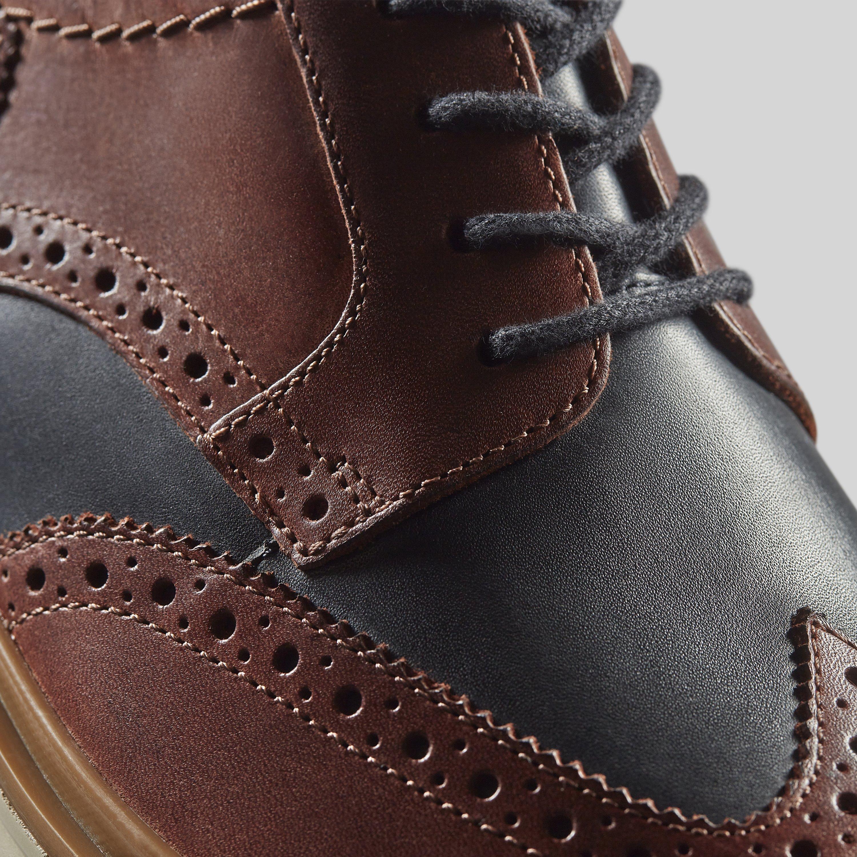 Mens Chantry Wing British Tan Combination Oxfords Shoes | Clarks