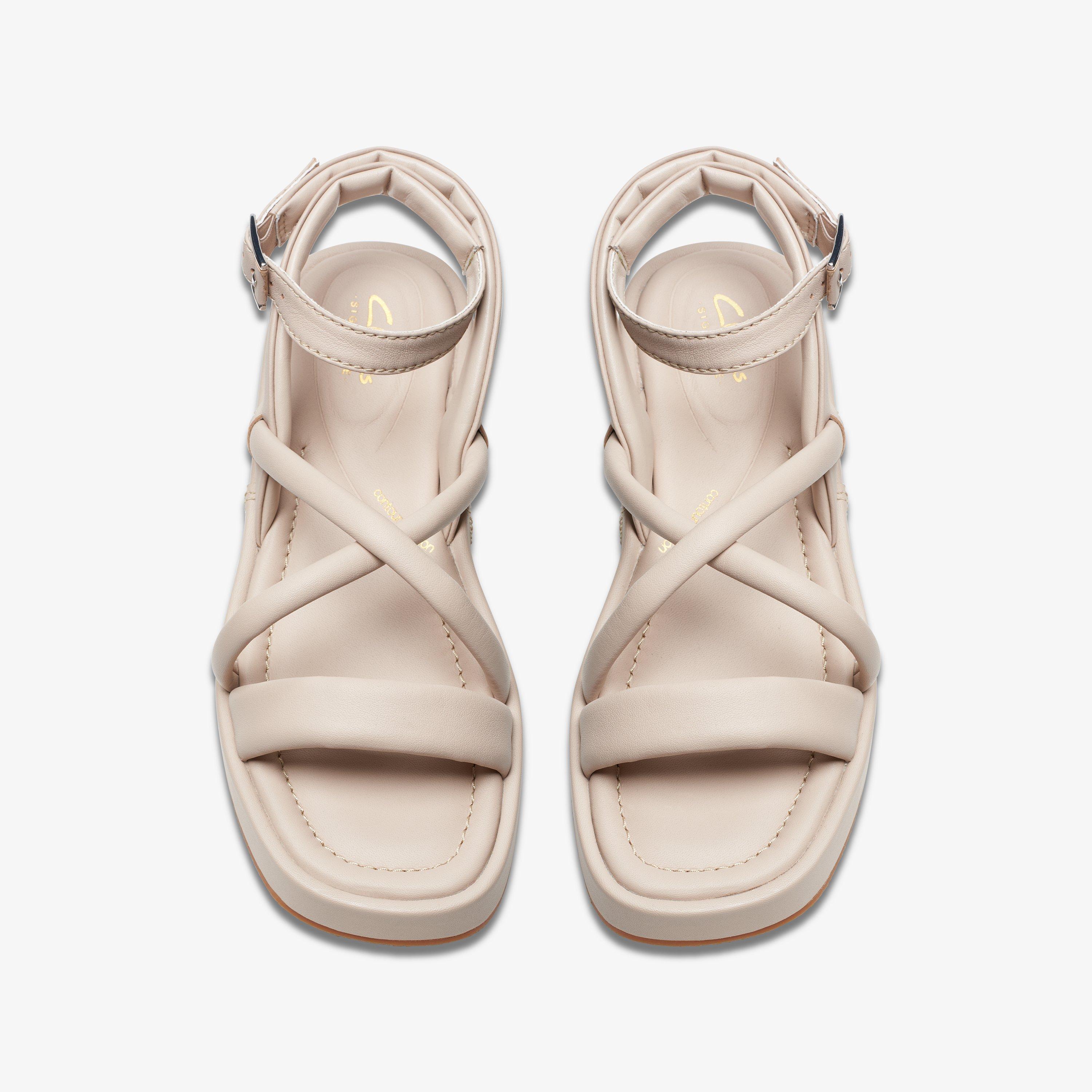 Womens Alda Cross Sand Leather Flat Sandals Flatforms | Clarks Outlet