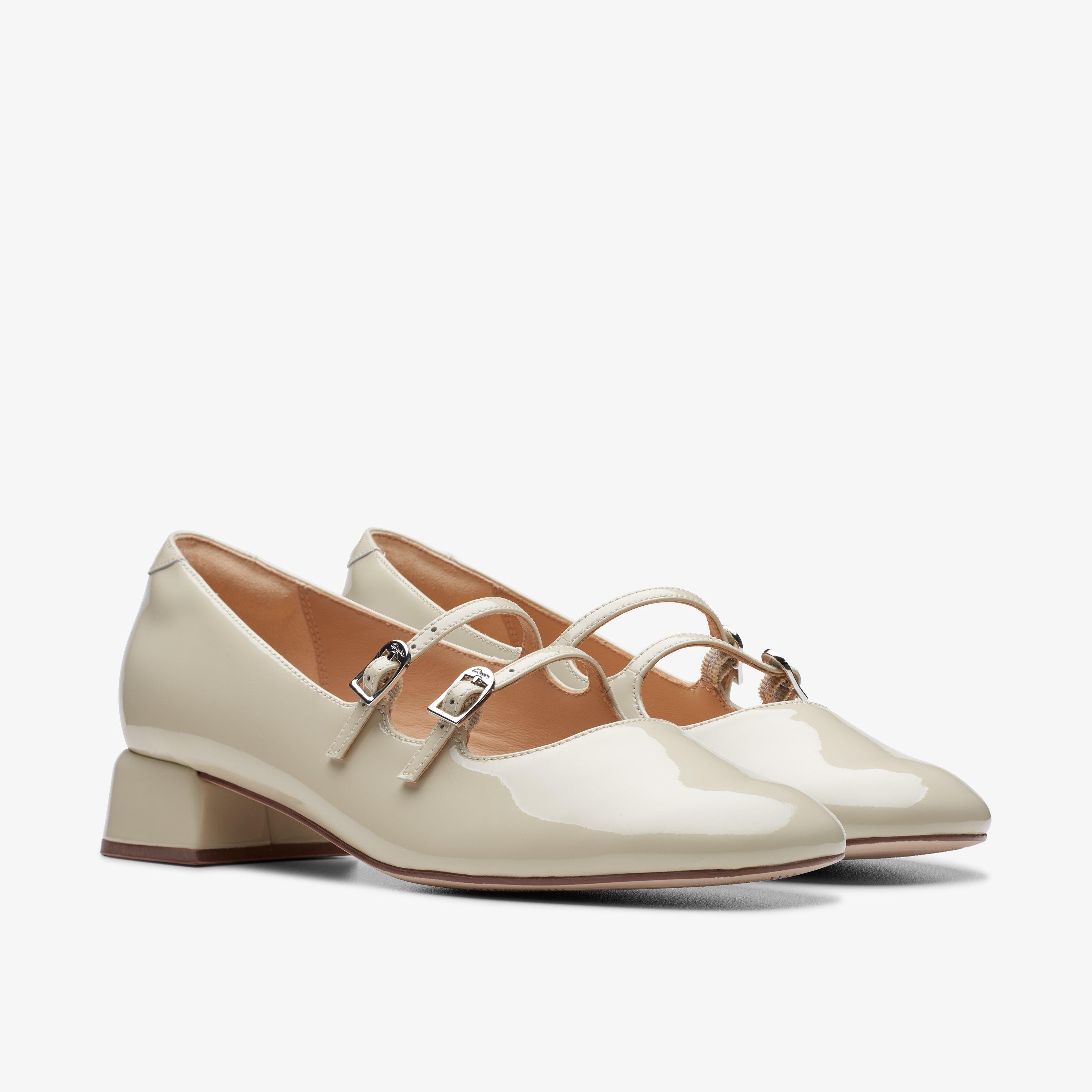Womens Daiss30 Shine Ivory Patent Shoes Mary Jane Heels | Clarks Outlet