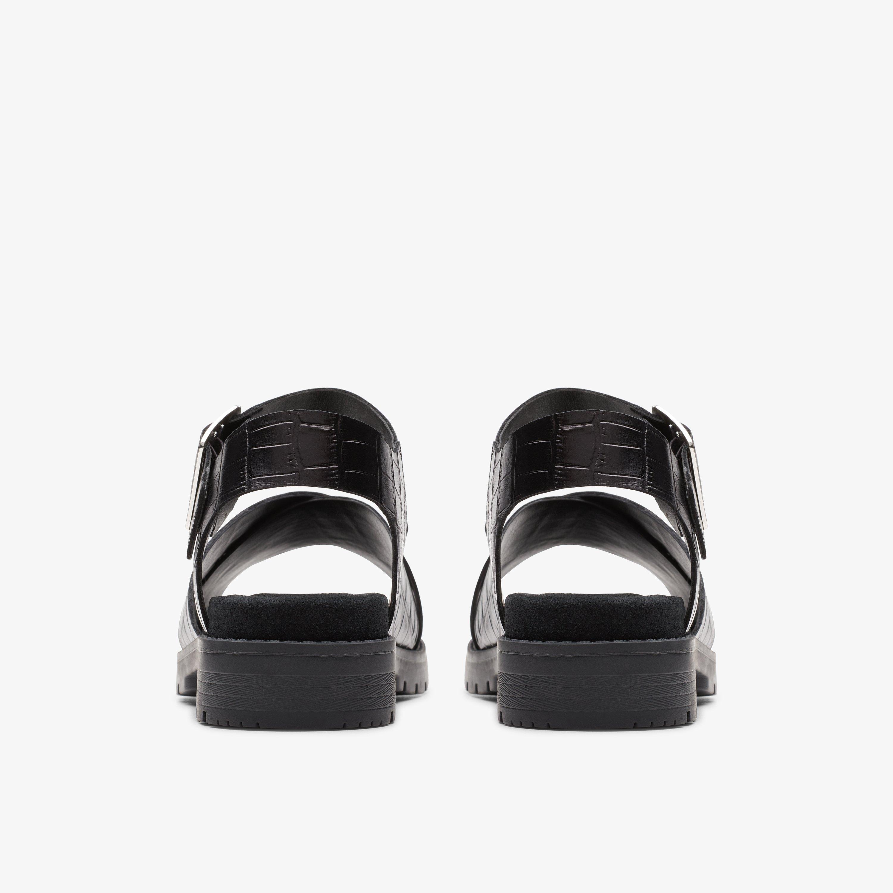 Womens Orinoco Cross Black Interest Flat Sandals | Clarks Outlet