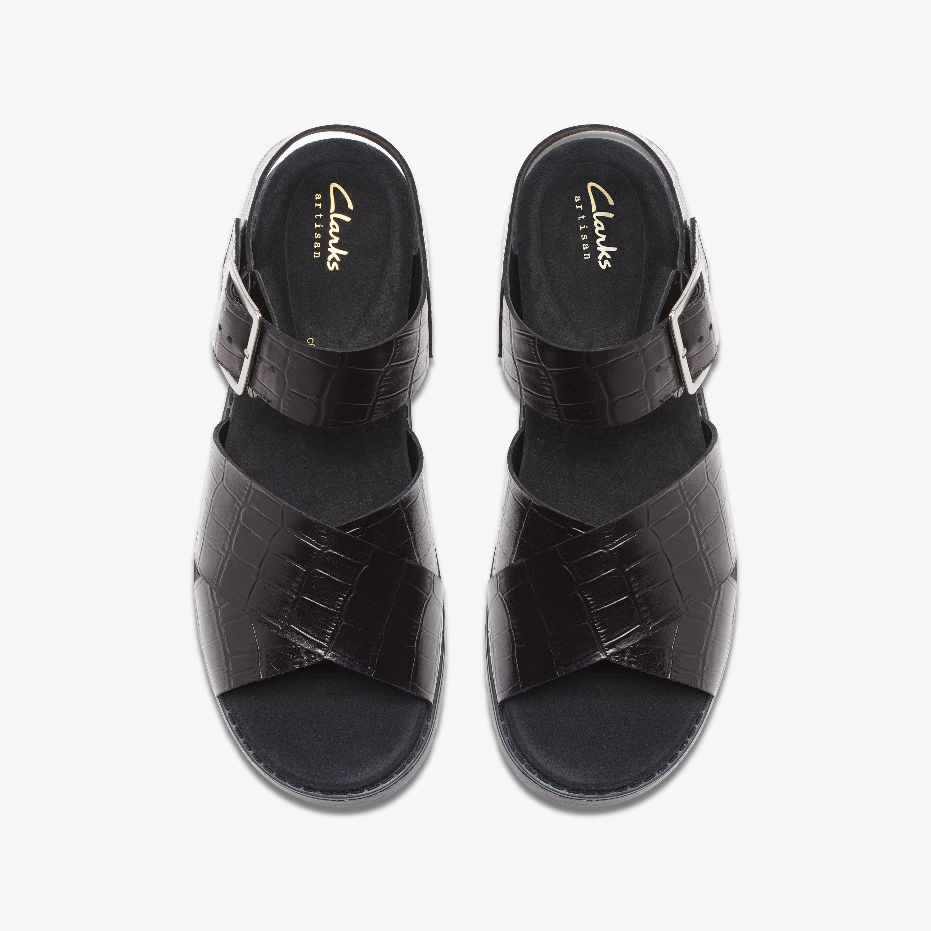 Womens Orinoco Cross Black Interest Flat Sandals | Clarks Outlet