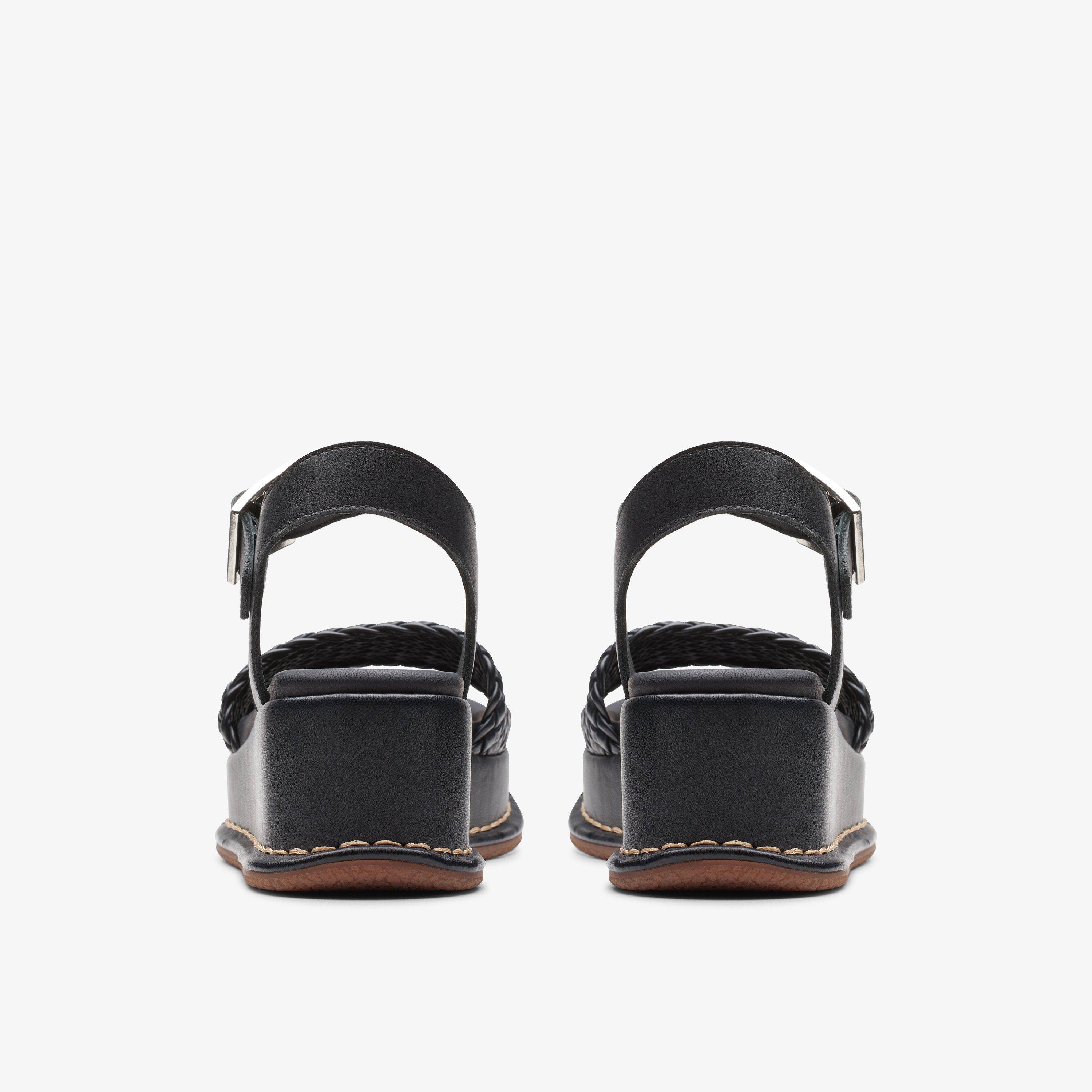 Womens Kimmei Bay Black Sandals Wedges Flatforms | Clarks Outlet