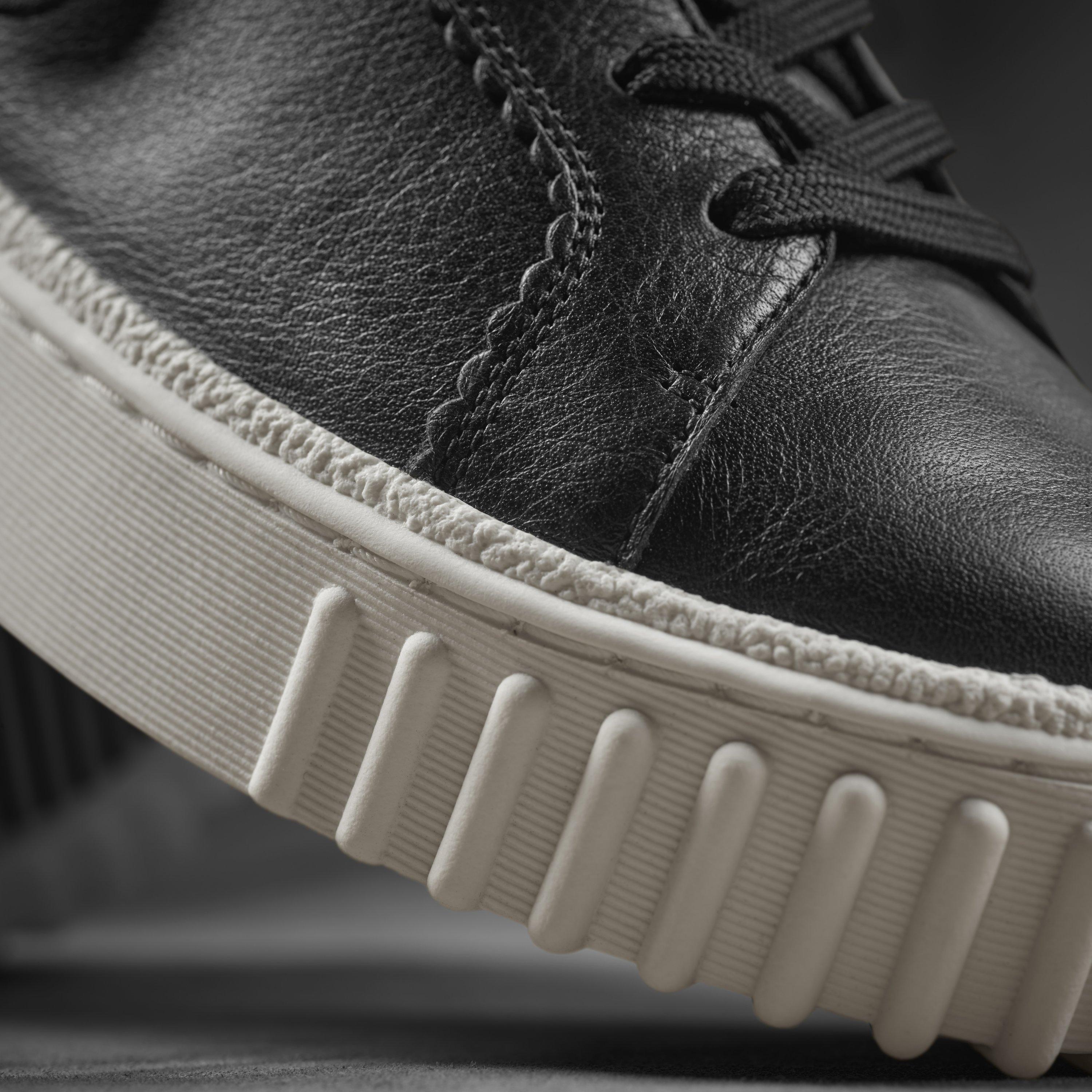 Women's Mayhill Walk Black Leather Sneakers | Clarks