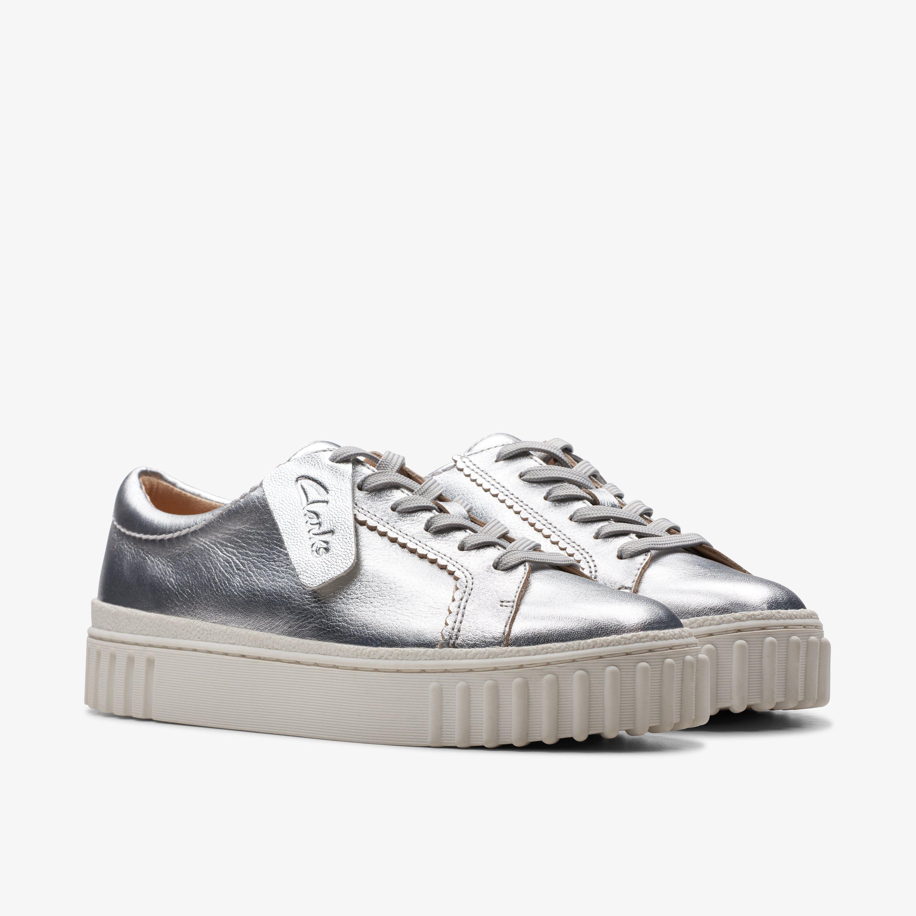 Womens Mayhill Walk Silver Metallic Sneaker | Clarks US