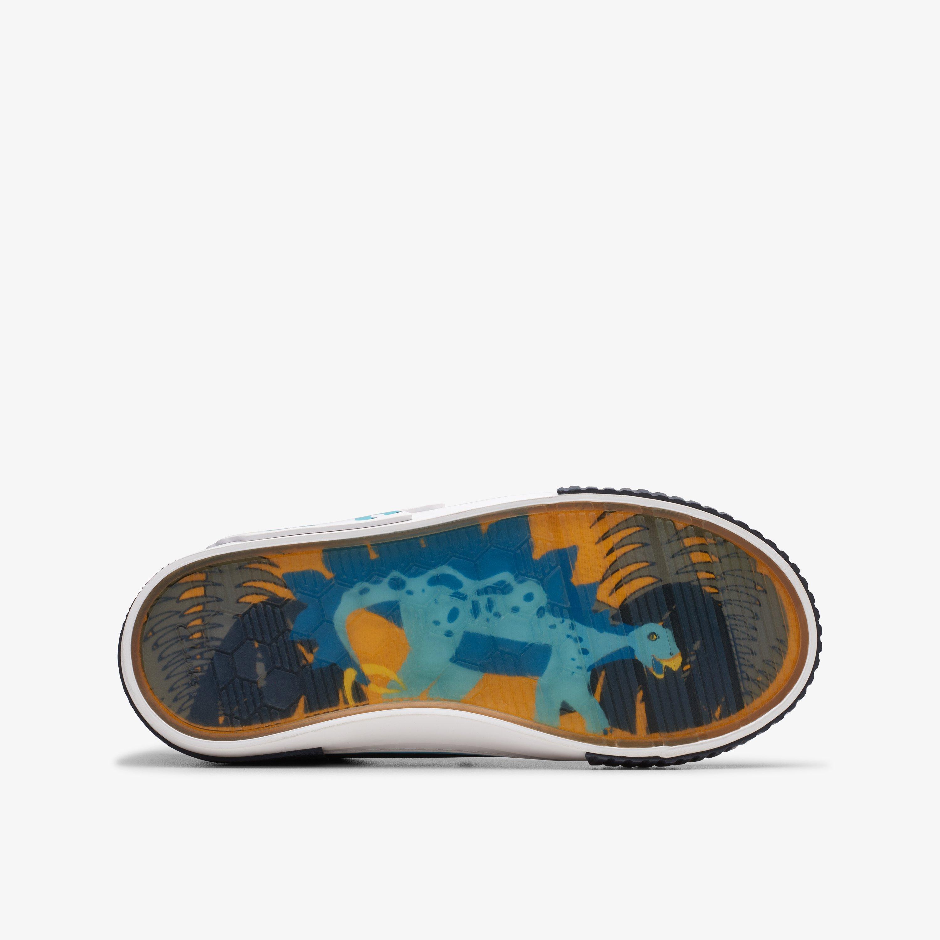 Boys Foxing Tail Kid Navy Combination Shoes Canvas Riptape | Clarks Outlet