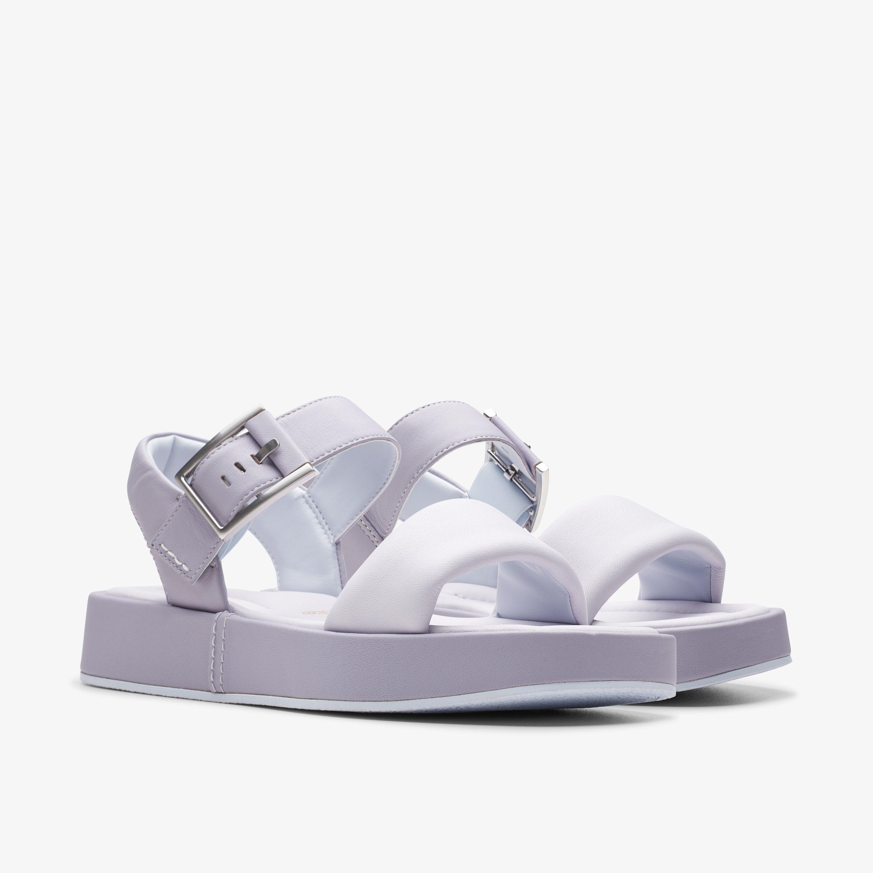 Womens Alda Strap Lilac Combination Flat Sandals Flatforms | Clarks Outlet