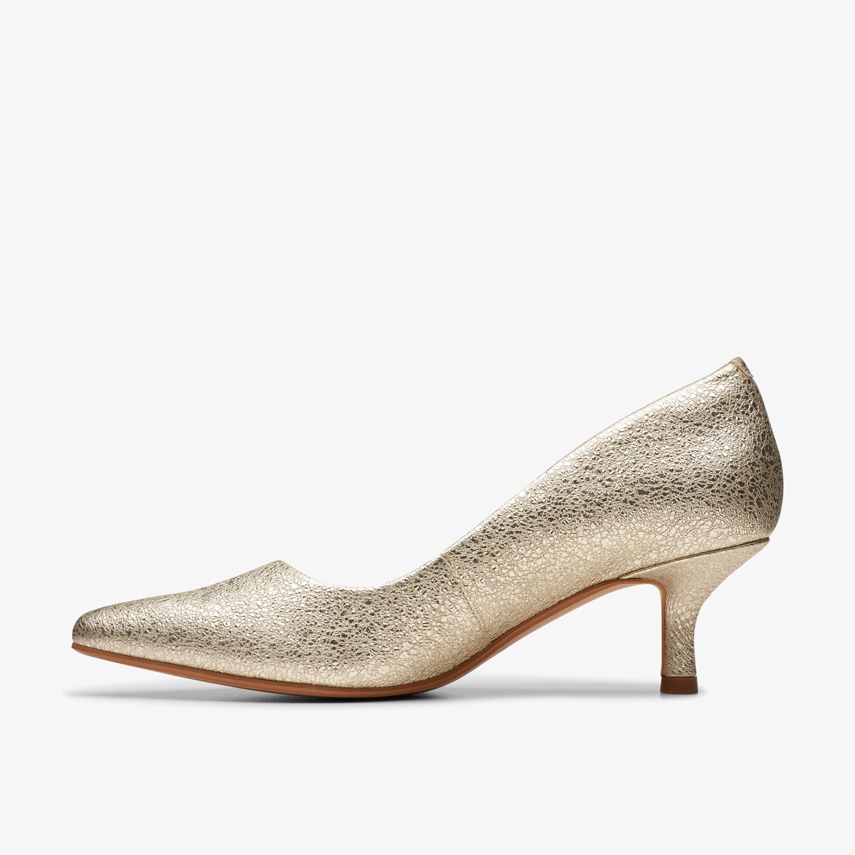 Womens Violet55 Rae Champagne Court Shoes Heels | Clarks Outlet