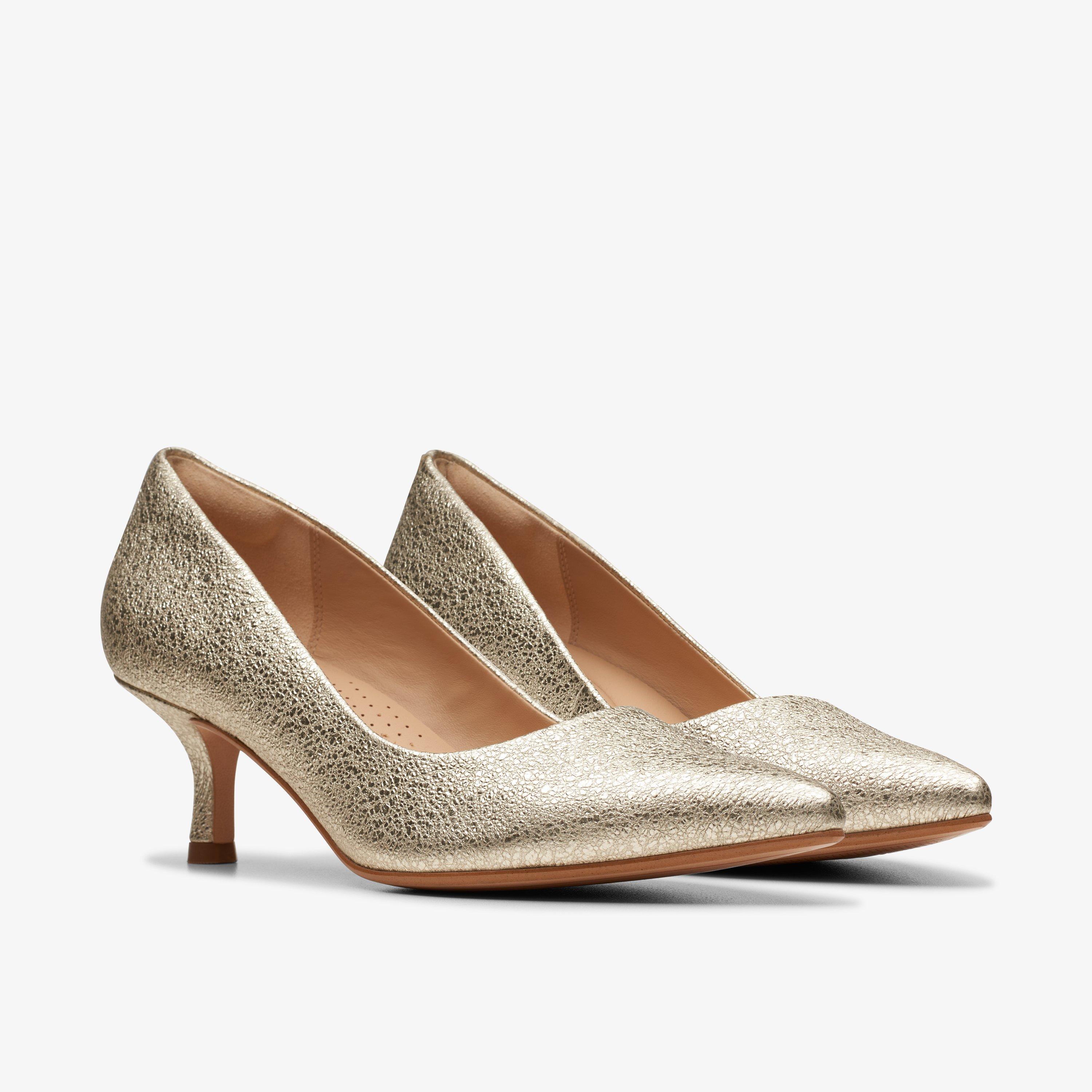 Womens Violet55 Rae Champagne Court Shoes Heels | Clarks Outlet