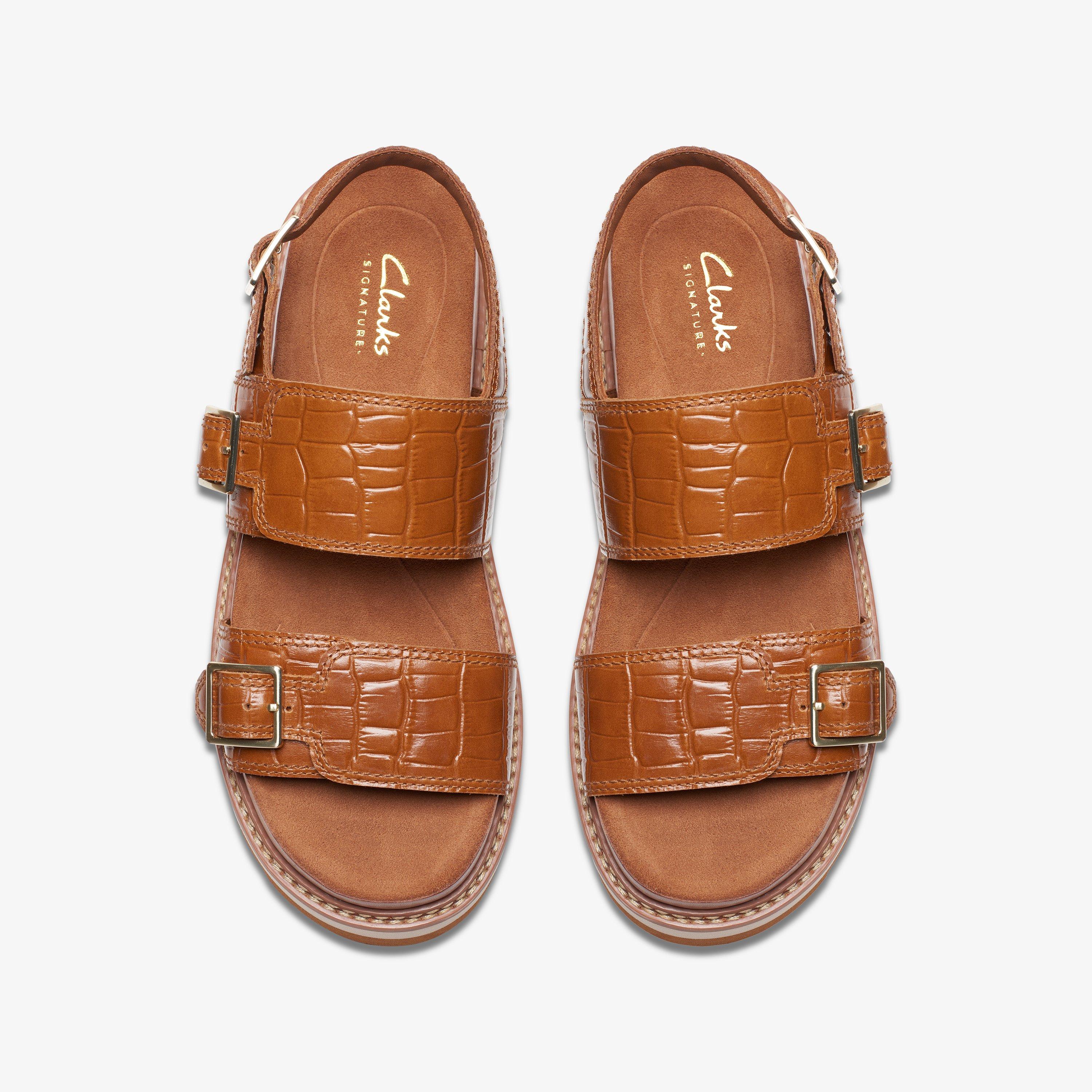 Womens Orianna Glide Tan Interest Flat Sandals | Clarks Outlet
