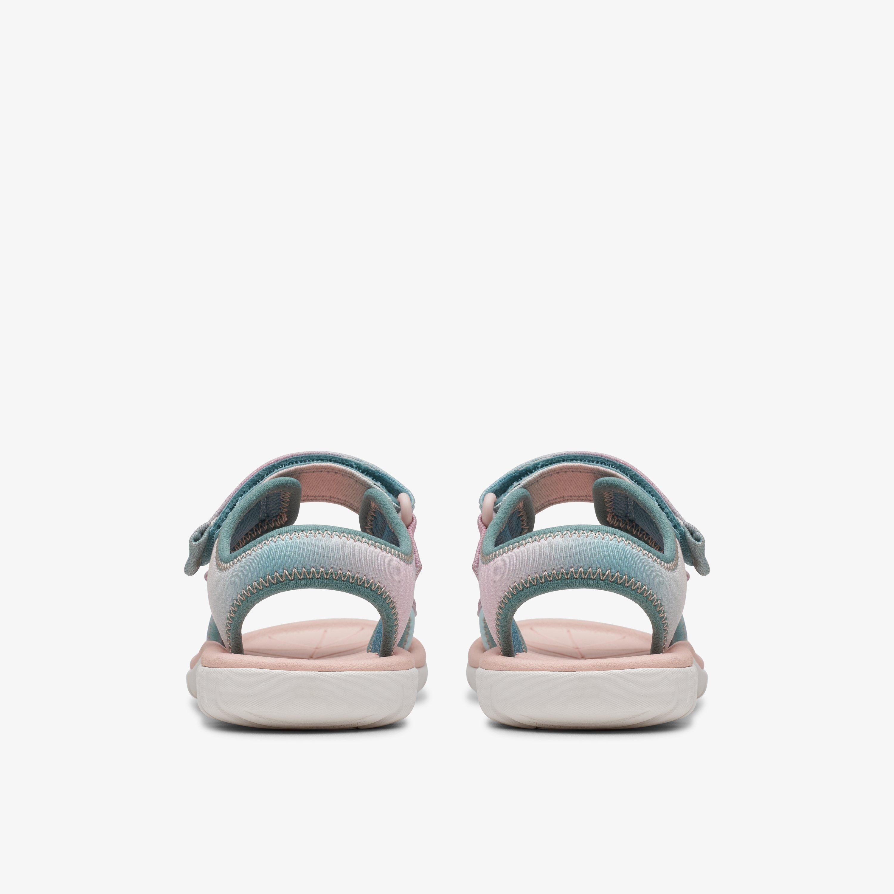 Girls Surfing Tide Kid Pastel Flat Sandals, Riptape Sandals | Clarks UK