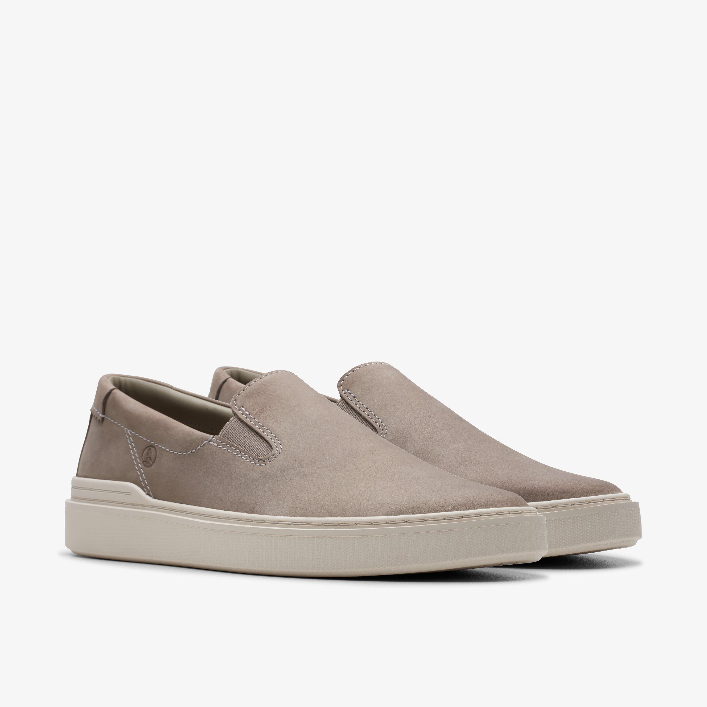 Mens Craft Swift Go Grey Nubuck Shoes Slip Ons | Clarks Outlet