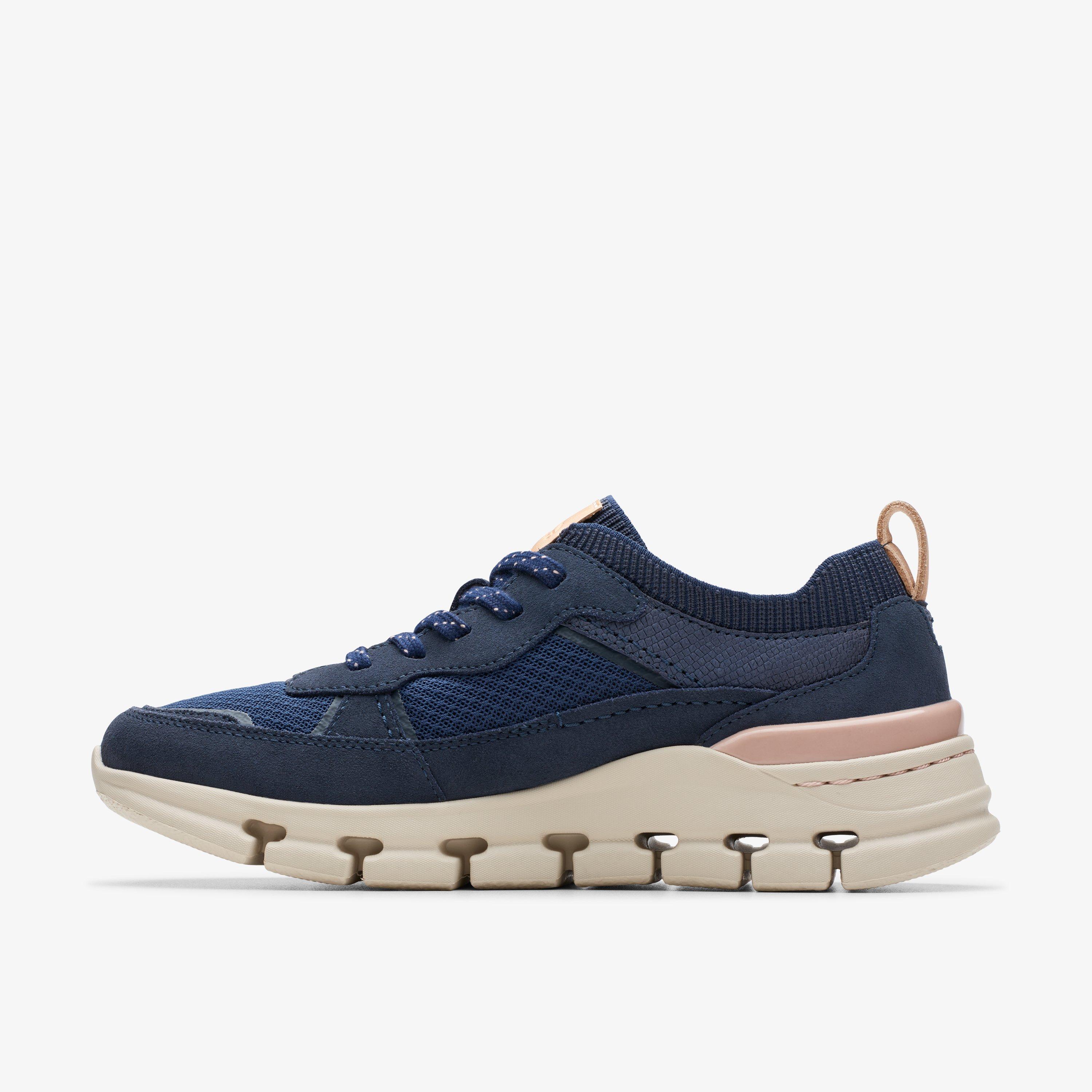 Womens Nature X Cove Navy Combination Trainers | Clarks Outlet