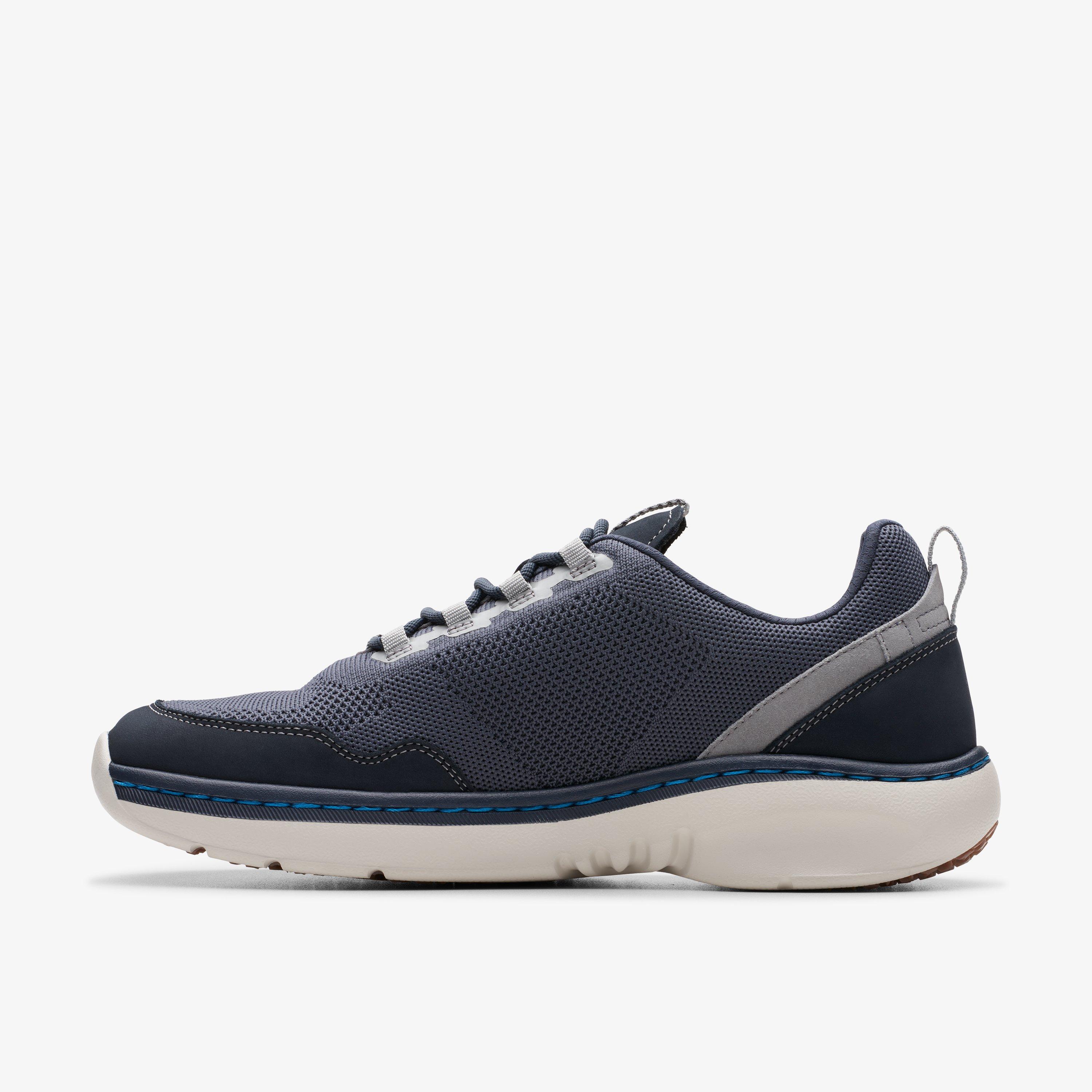 Mens Clarks Pro Knit Navy Combination Trainers | Clarks Outlet