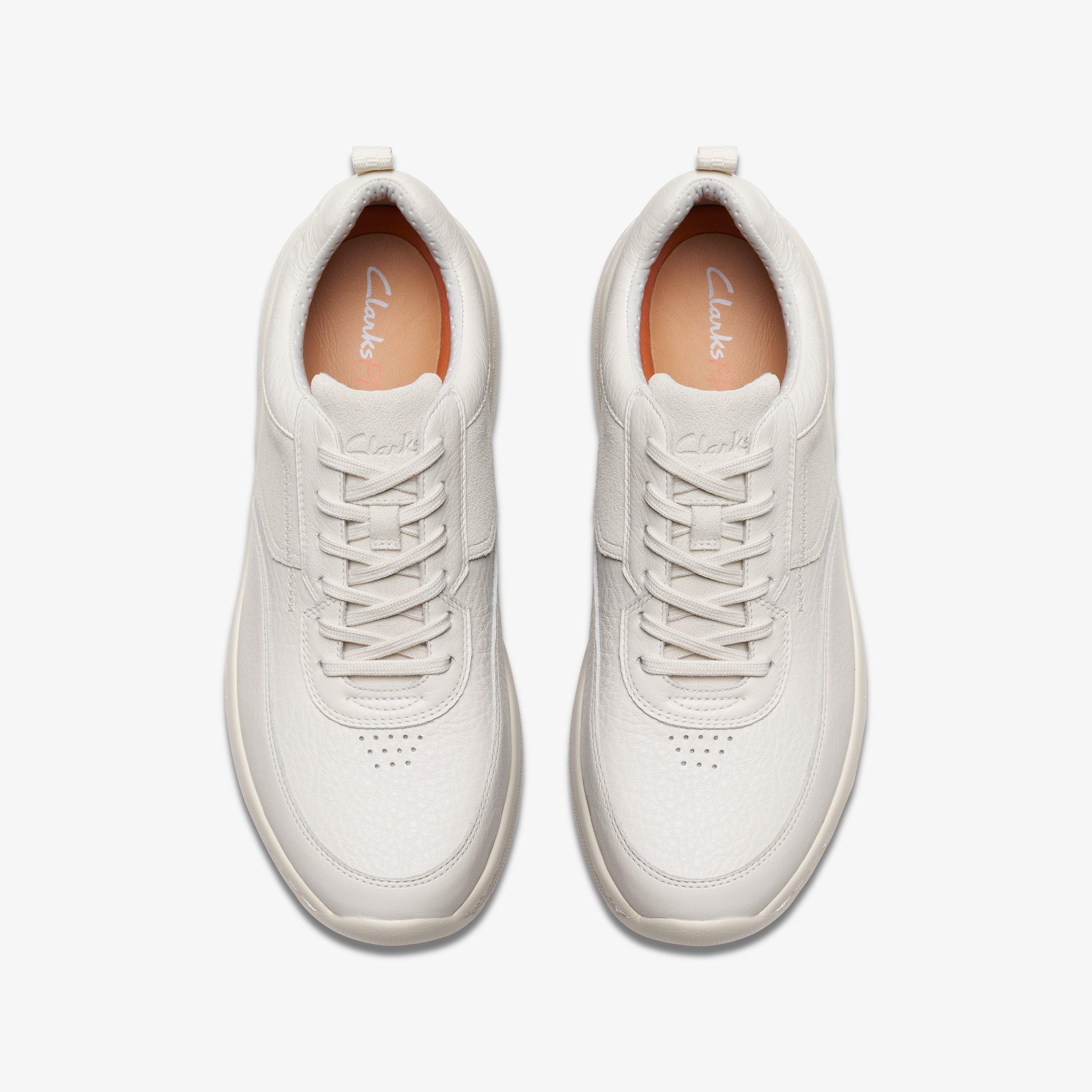 MENS Clarks Pro Lace White Leather Sneakers | Clarks US