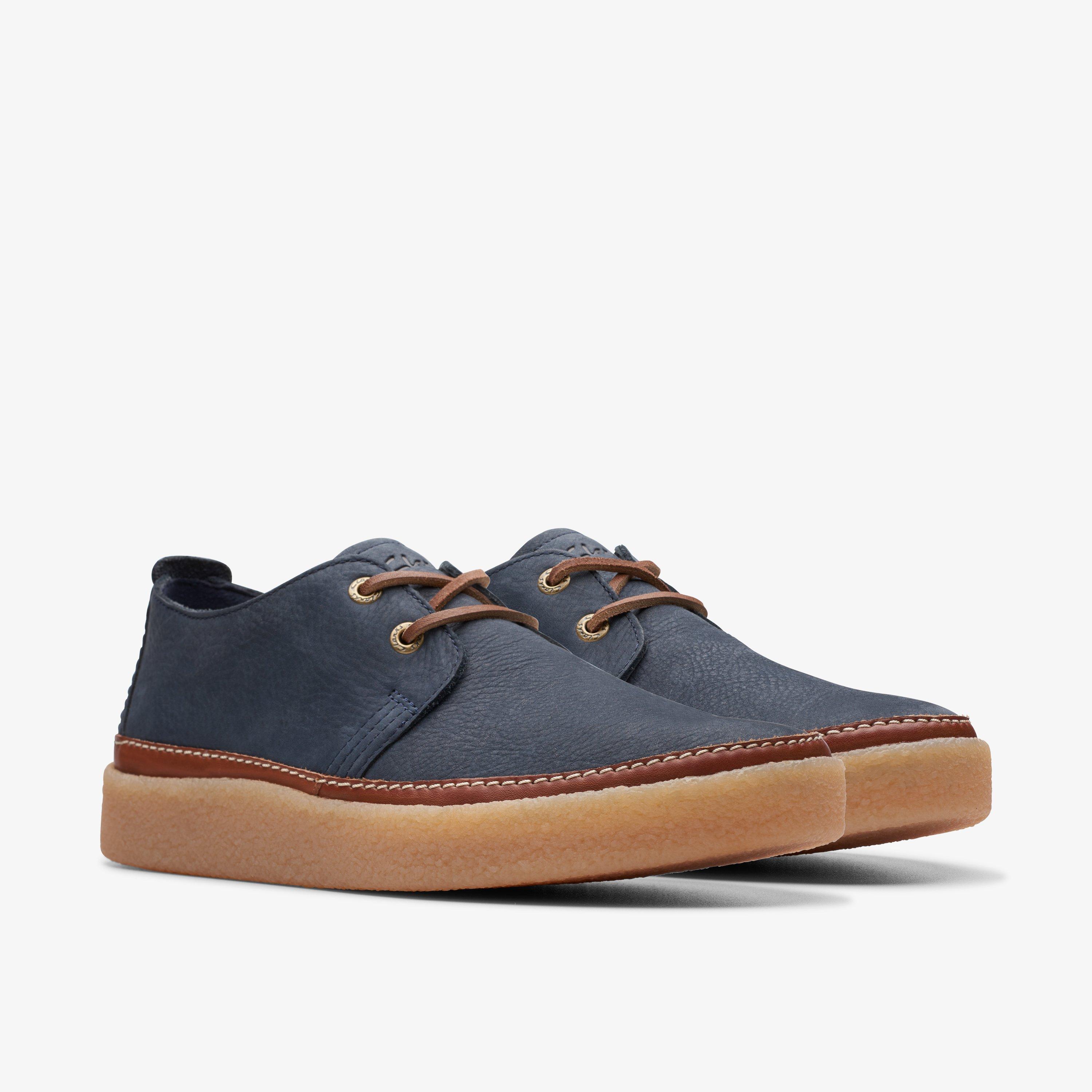 MENS Clarkwood Low Navy Nubuck Laces | Clarks US