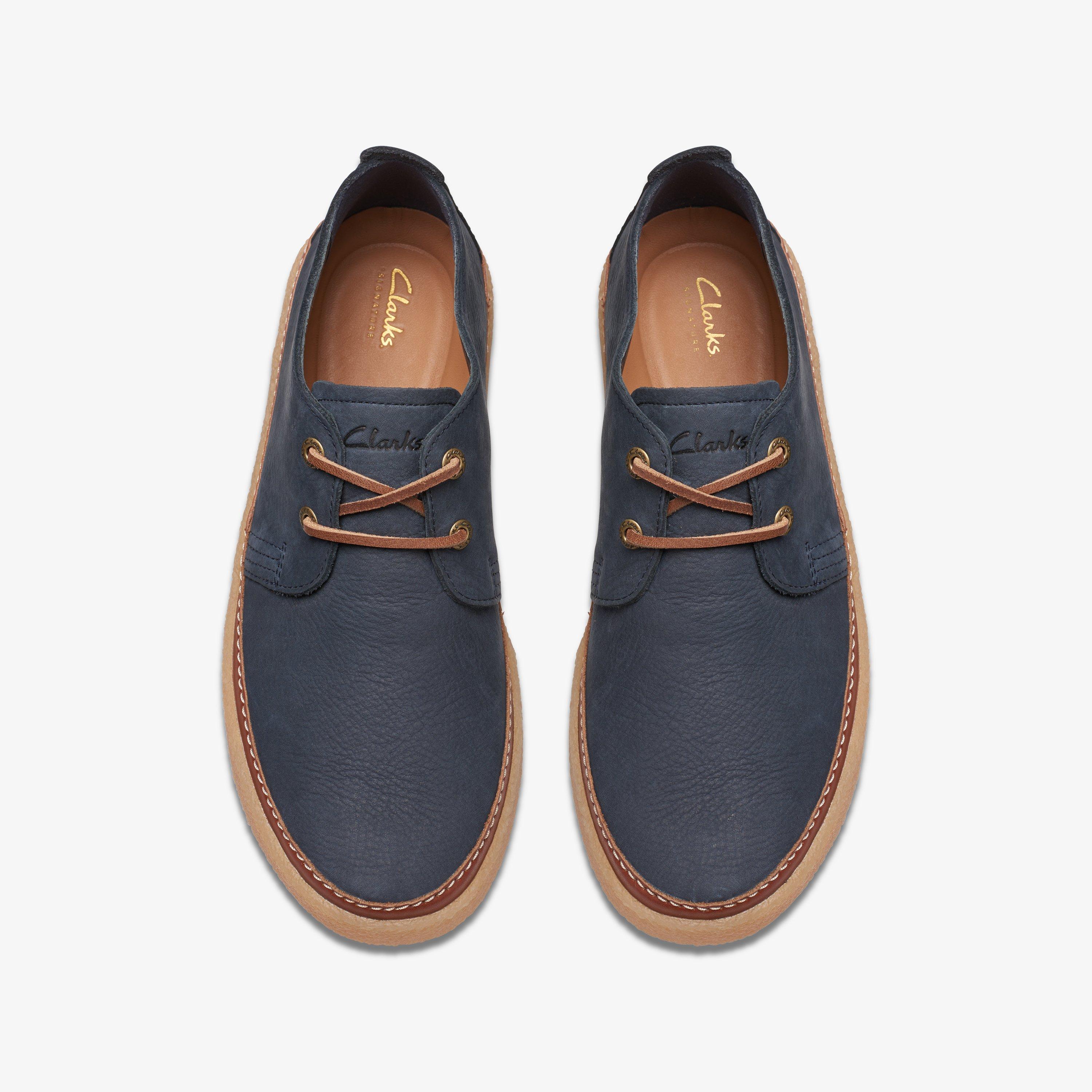 Scarpe da uomo Clarkwood Low in nabuk blu navy con lacci | Clarks