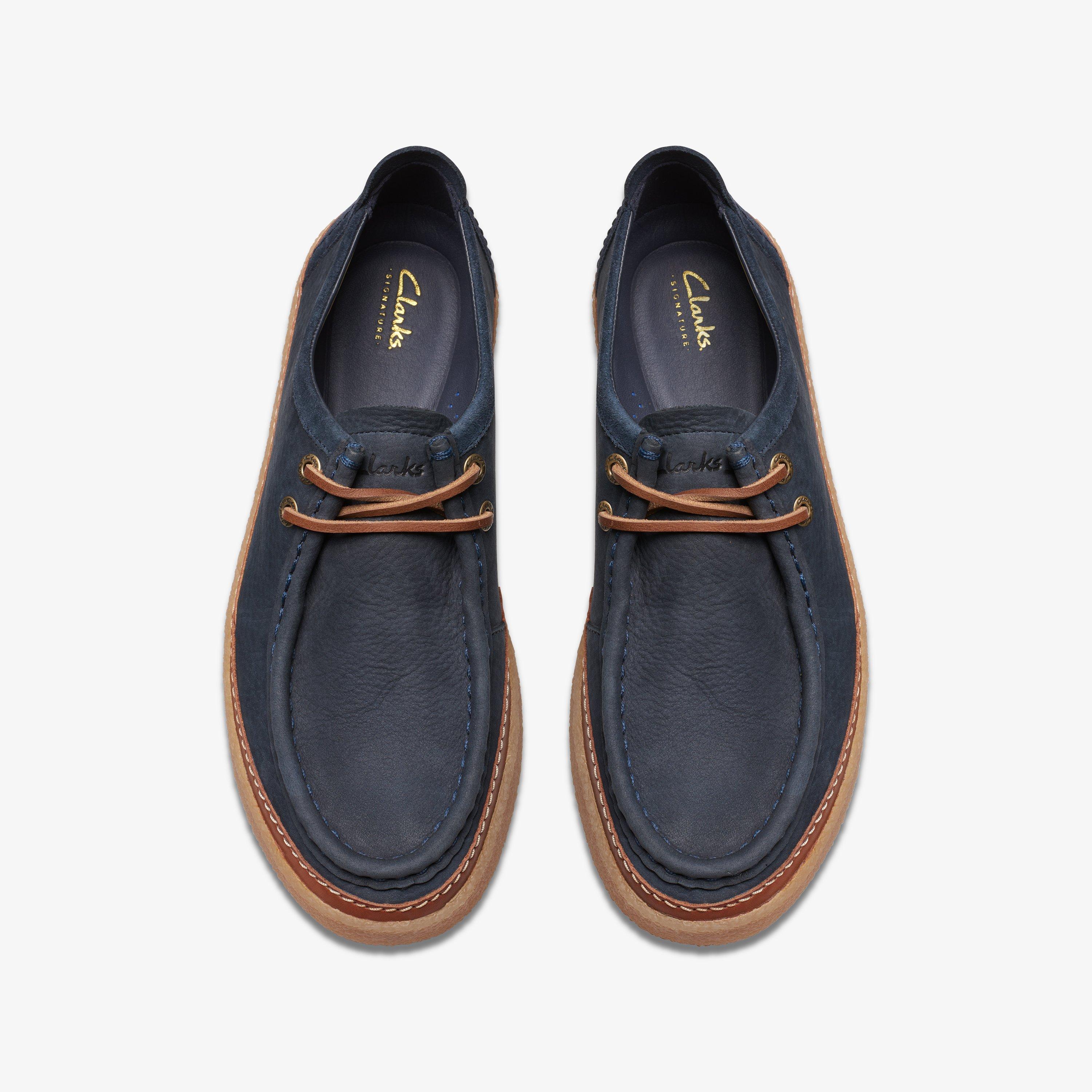 MENS Clarkwood Moc Navy Nubuck Moccasins | Clarks US