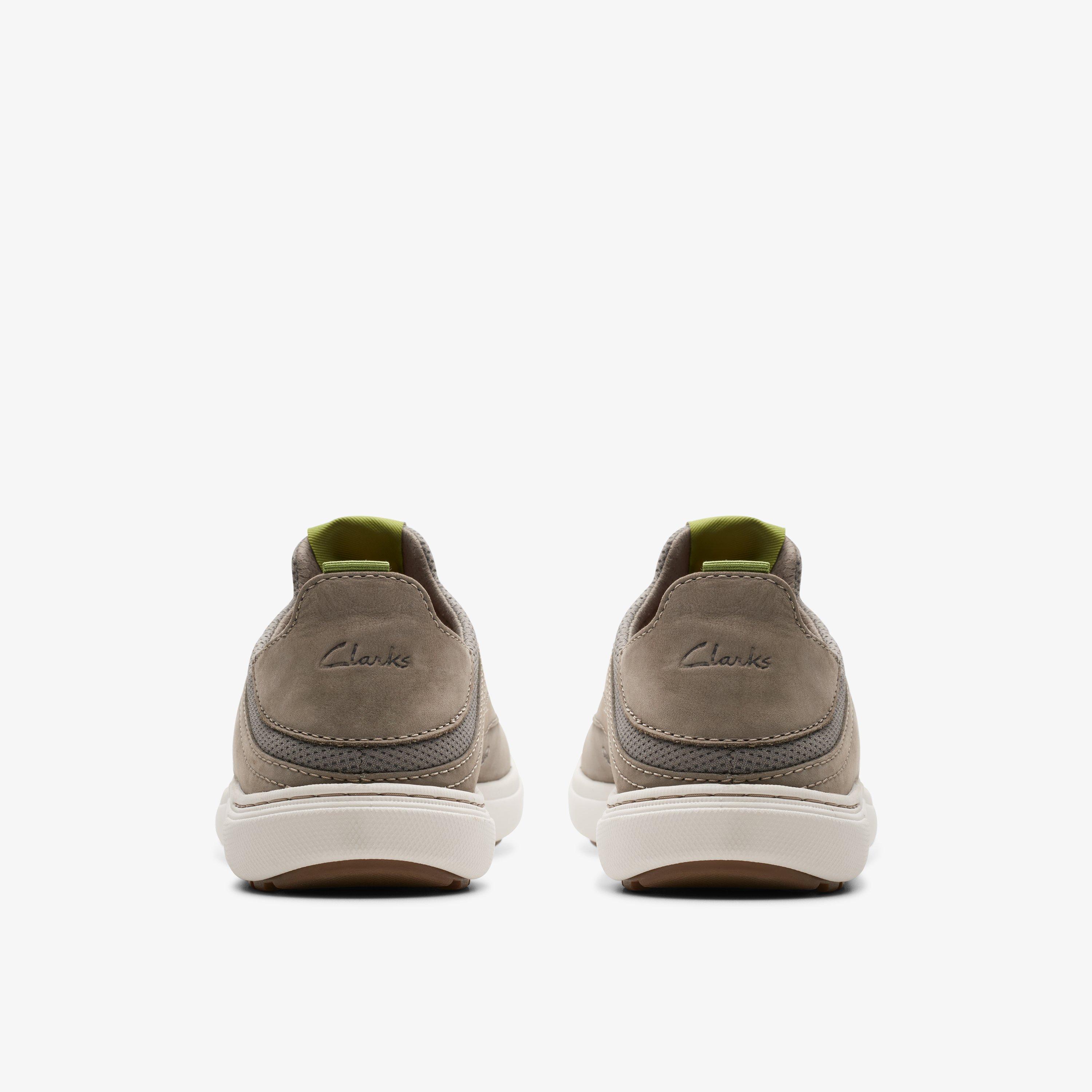 Mens Mapstone Easy Dark Grey Nubuck Trainers | Clarks Outlet