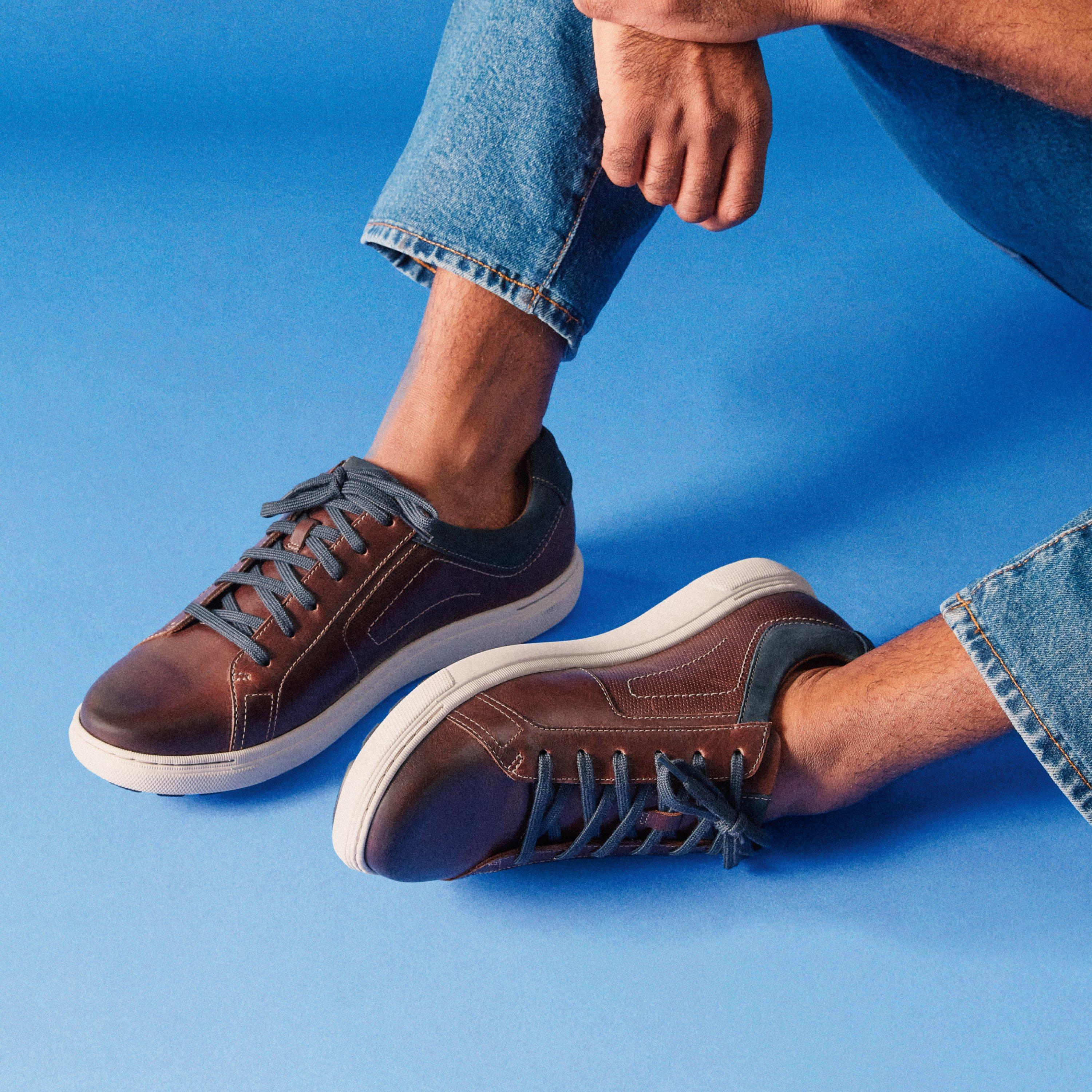 Men's Mapstone Lace Mahogany Leather Sneakers