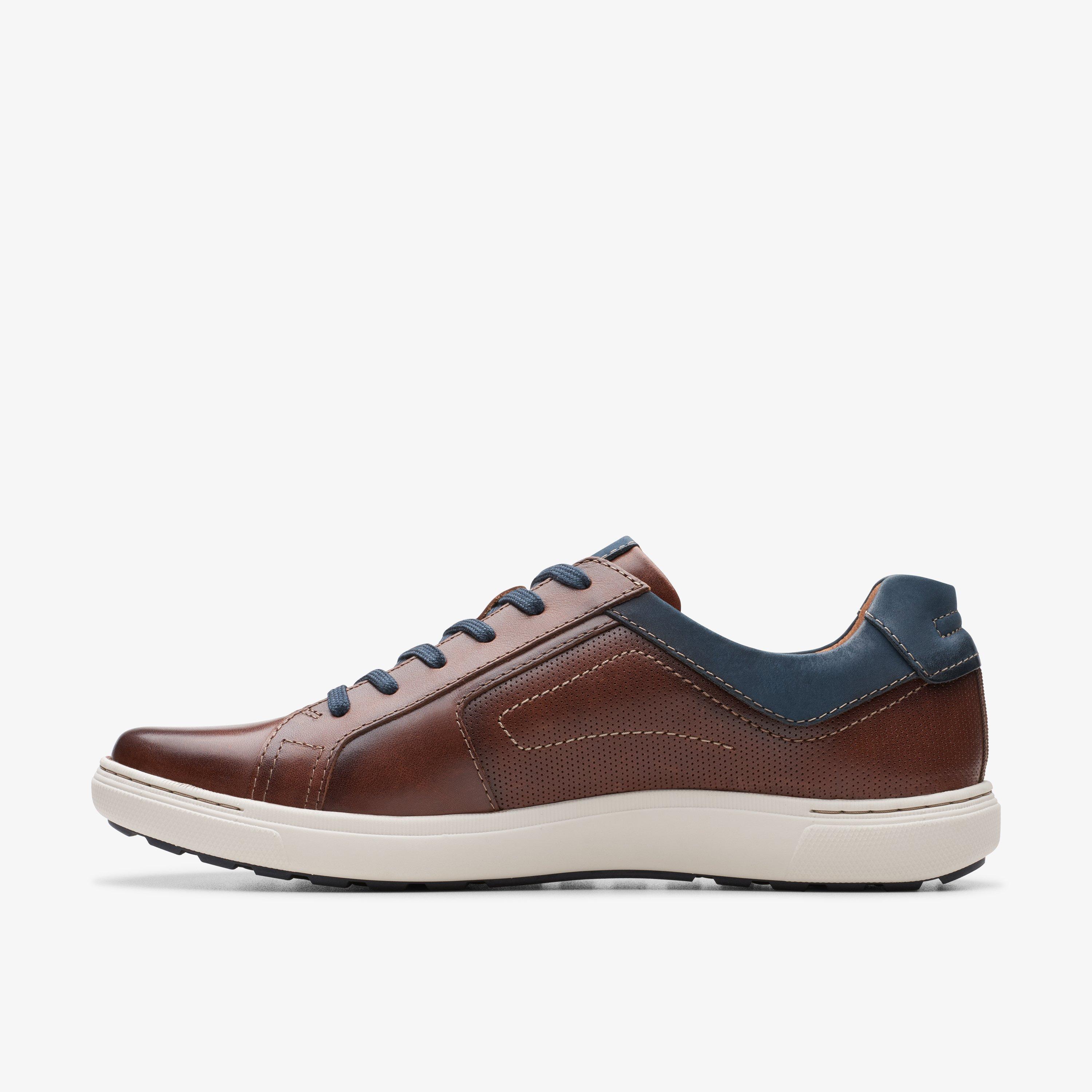 Men's Mapstone Lace Mahogany Leather Sneakers | Clarks