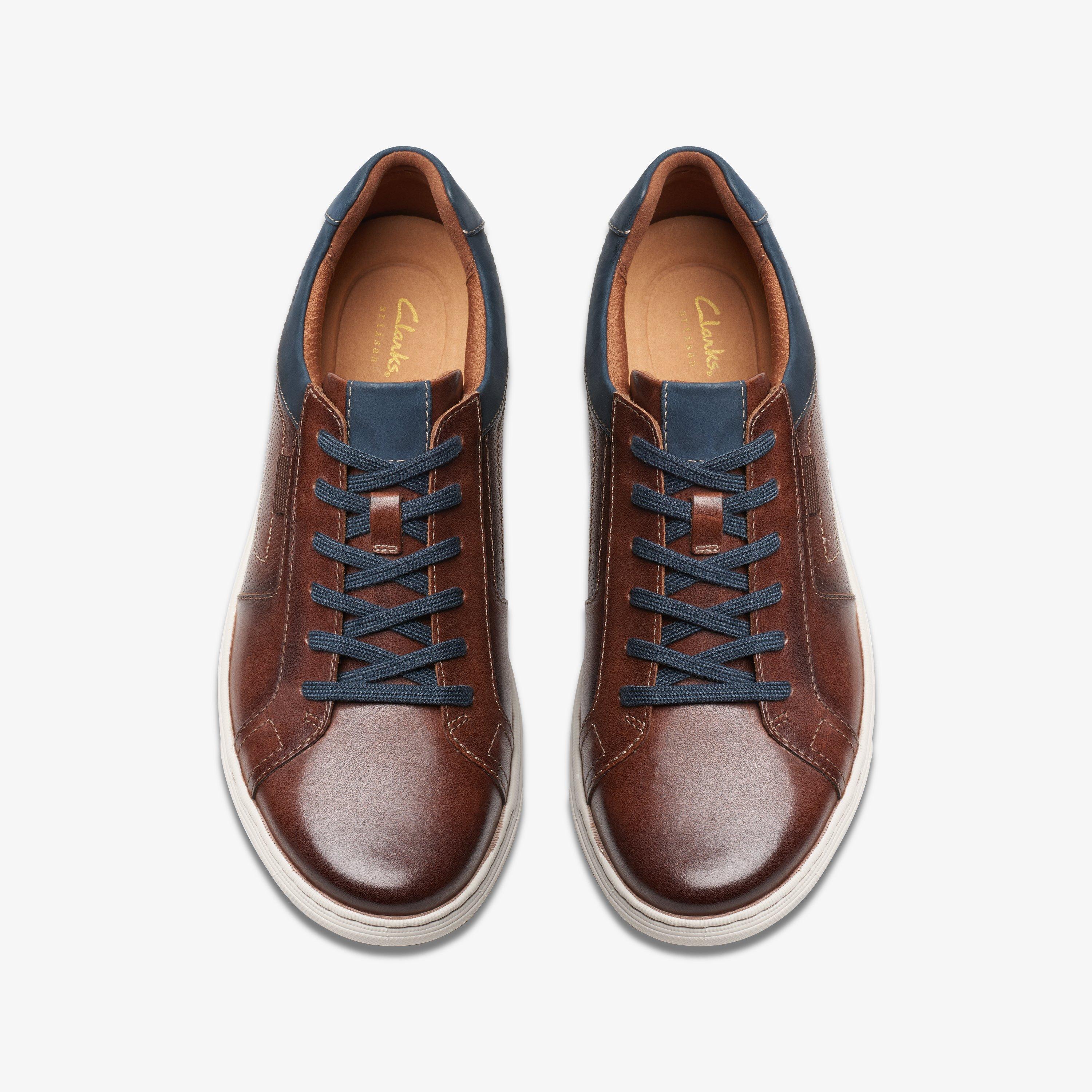 Mens Mapstone Lace Mahogany Leather Trainers Lace Up | Clarks UK