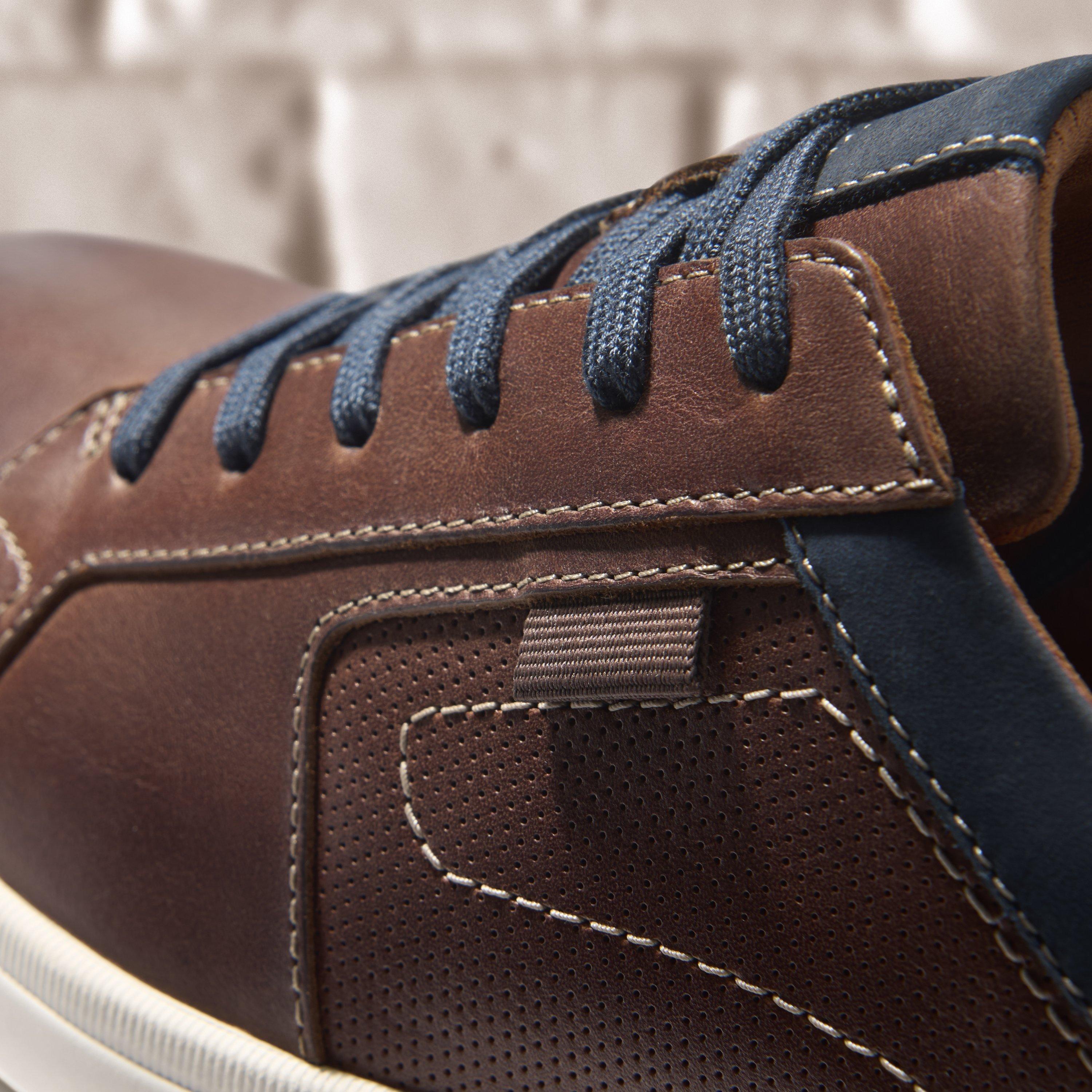 Men's Mapstone Lace Mahogany Leather Sneakers