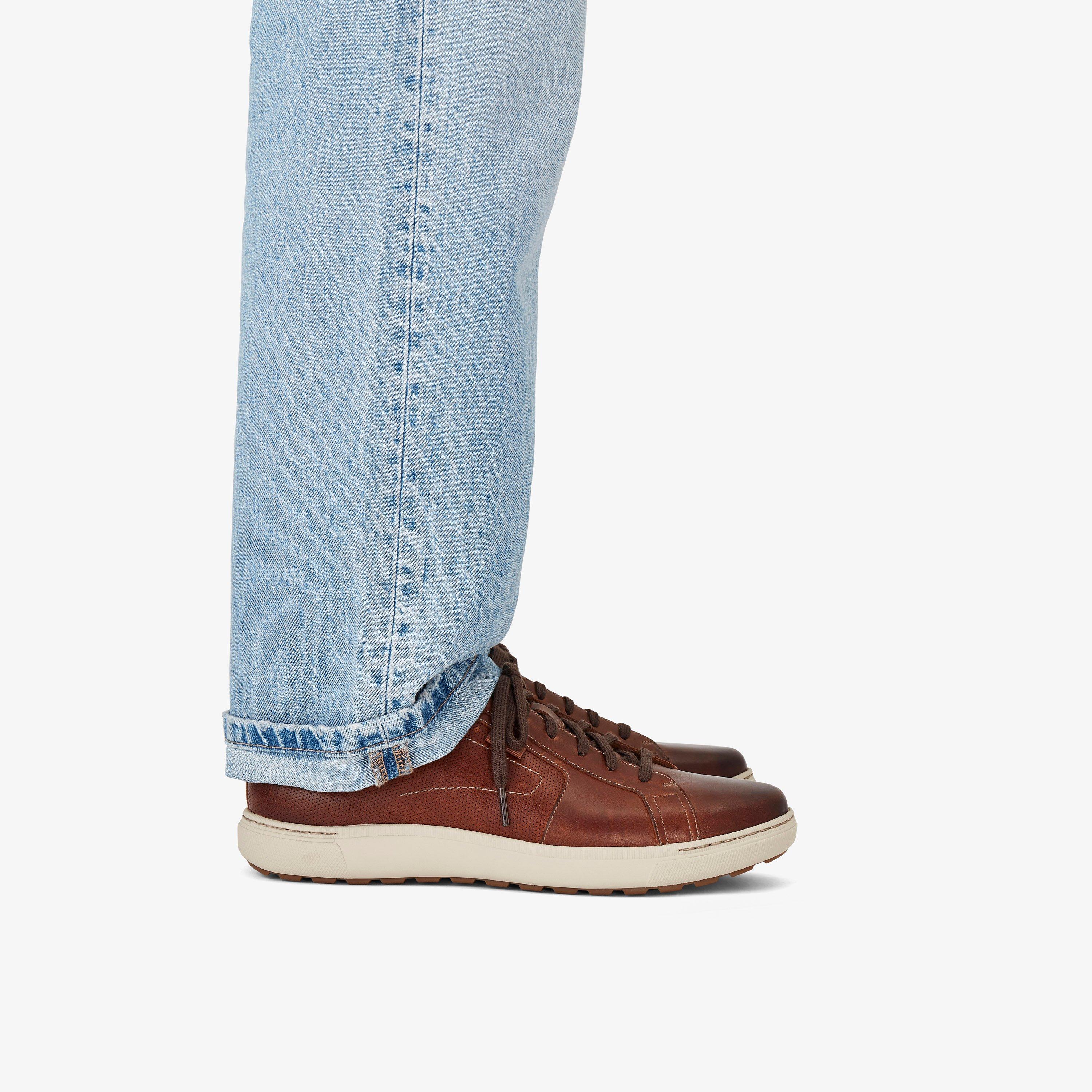 Men's Mapstone Lace Tan Leather Sneakers | Clarks