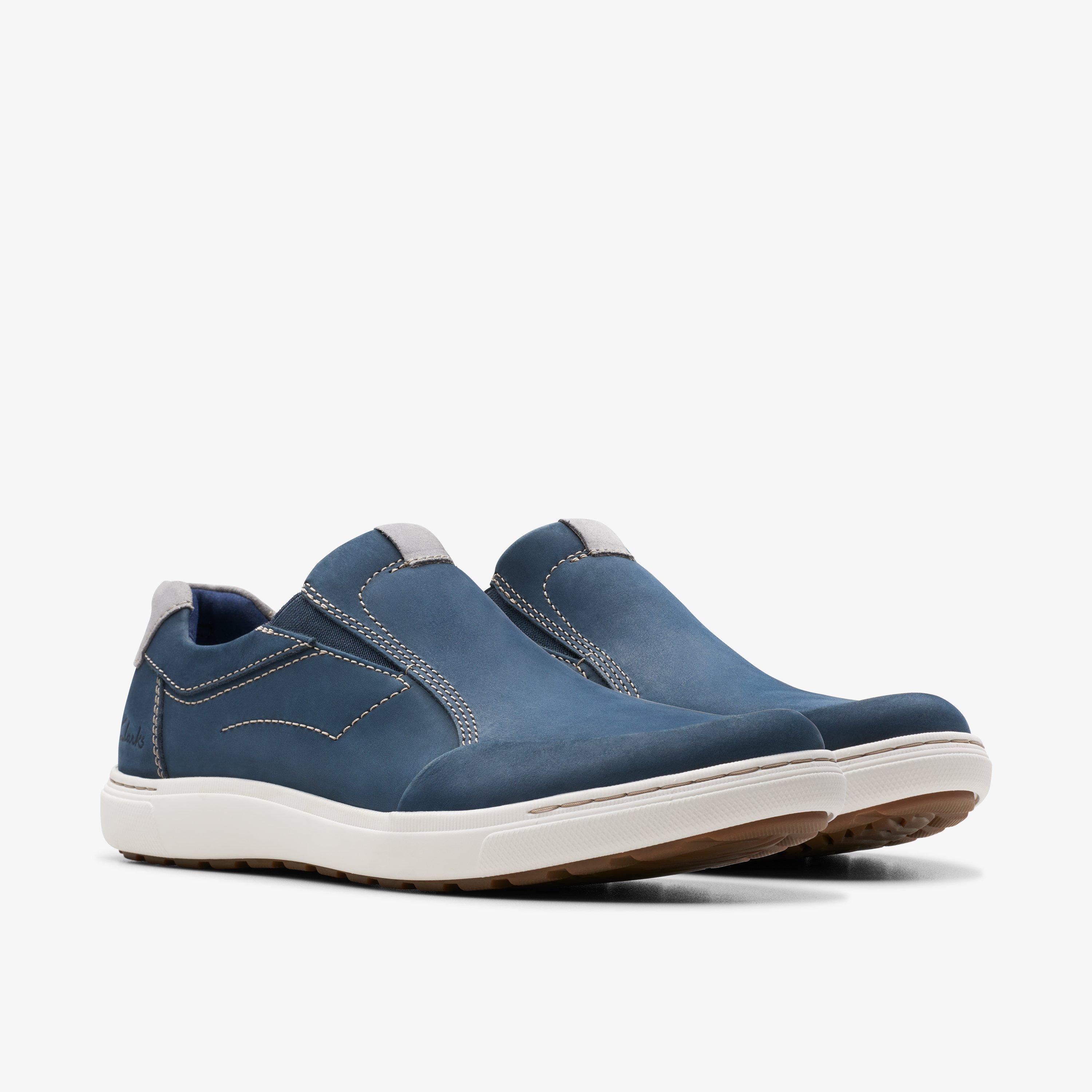 Mens Mapstone Step Navy Nubuck Shoes Slip Ons | Clarks Outlet