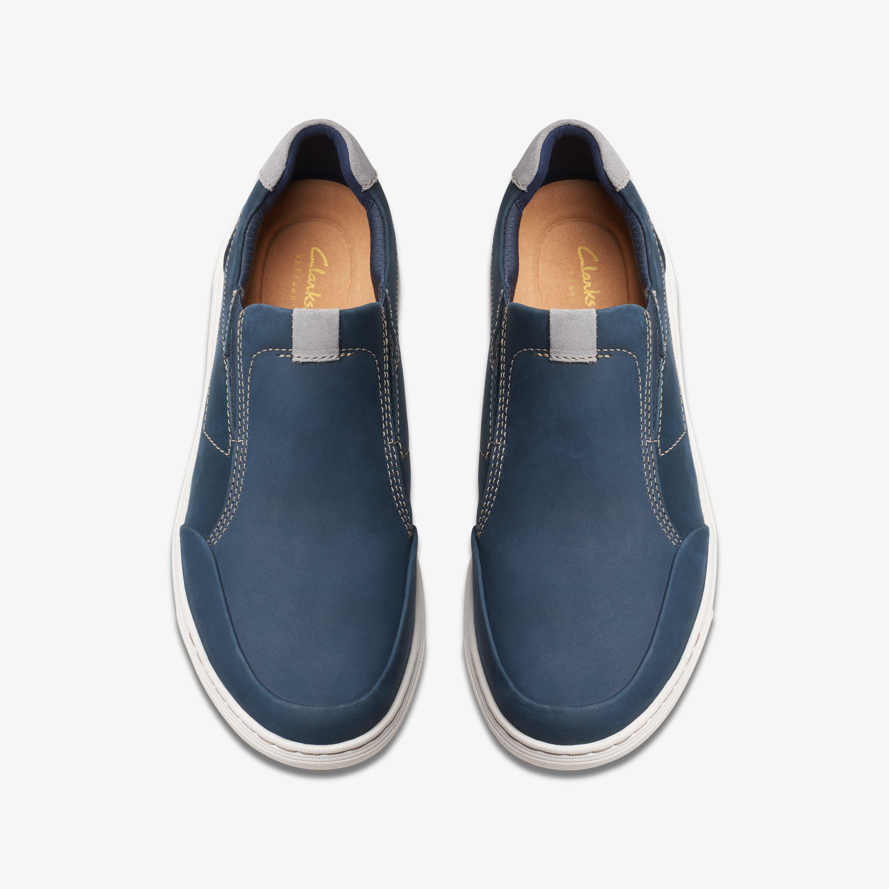 Mens Mapstone Step Navy Nubuck Shoes Slip Ons | Clarks Outlet