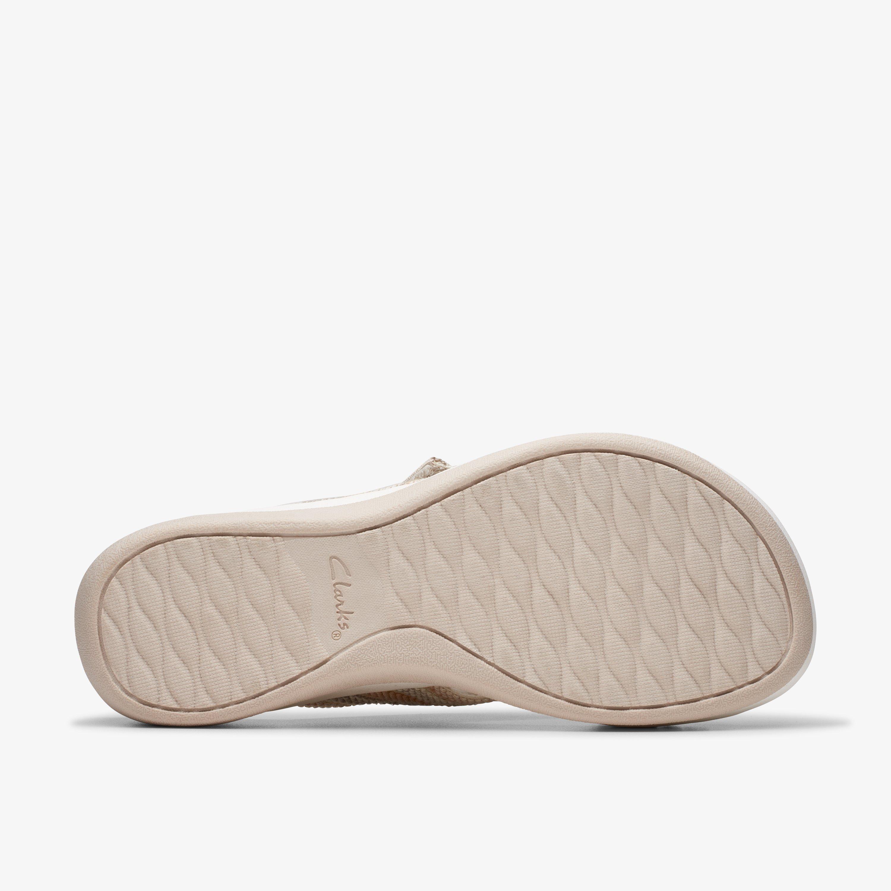 Sandalias Planas Combinación Beige Arla Wave para Mujer | Clarks