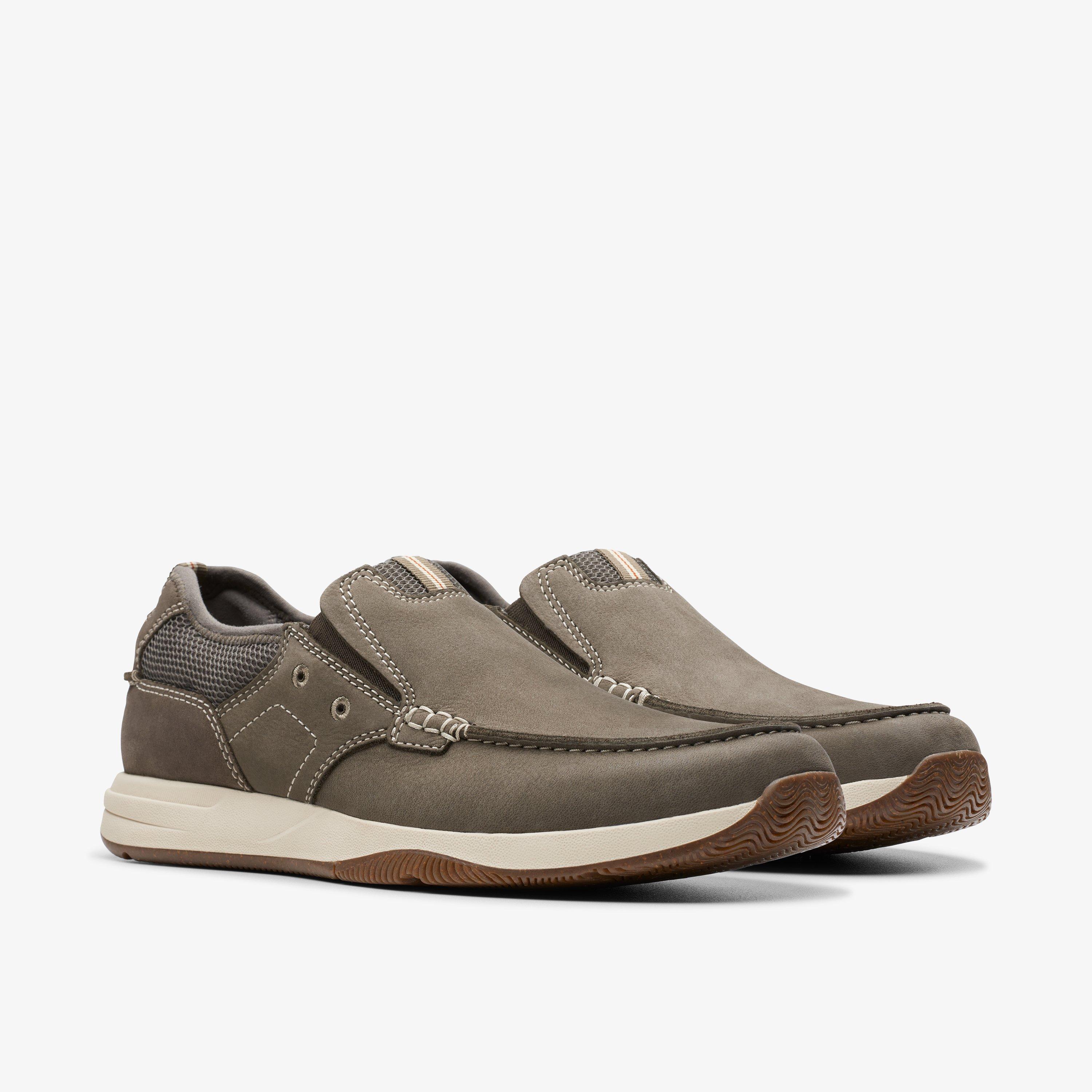Mens Sailview Step Taupe Nubuck | Clarks