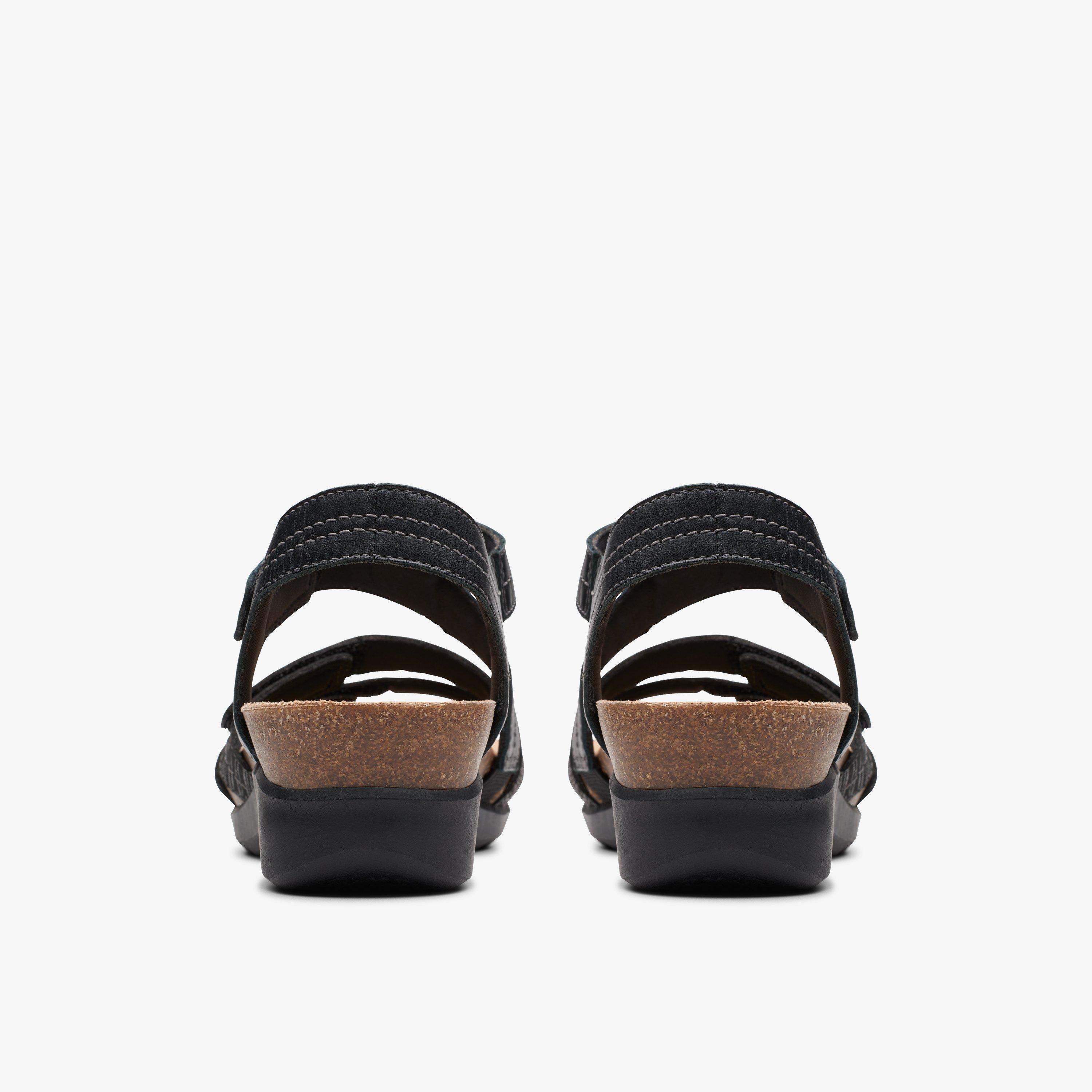 Womens Calenne Clara Black Combination Wedges, Heeled Sandals Sandals ...