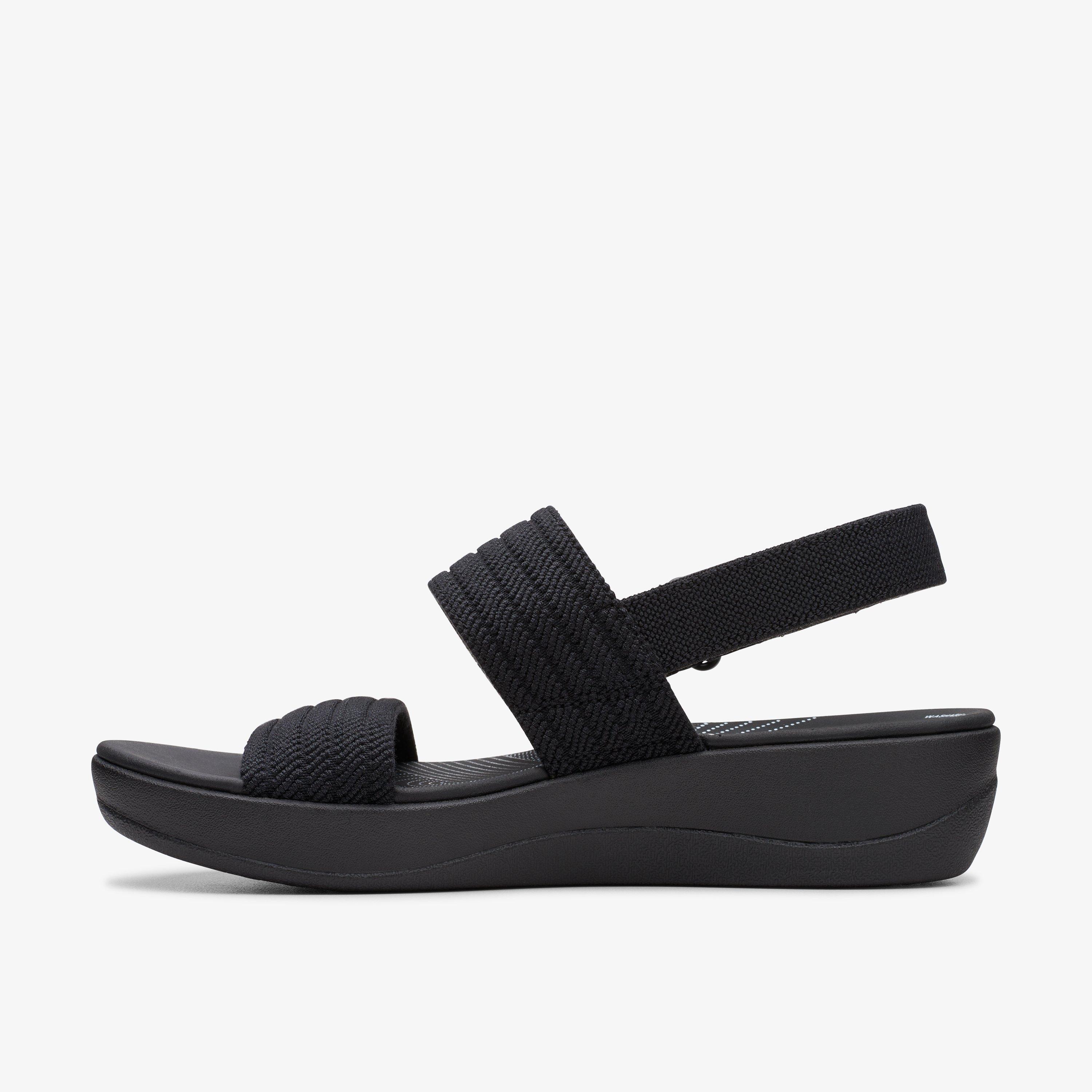 Womens Arla Stroll Black Sandals Flatforms | Clarks Outlet
