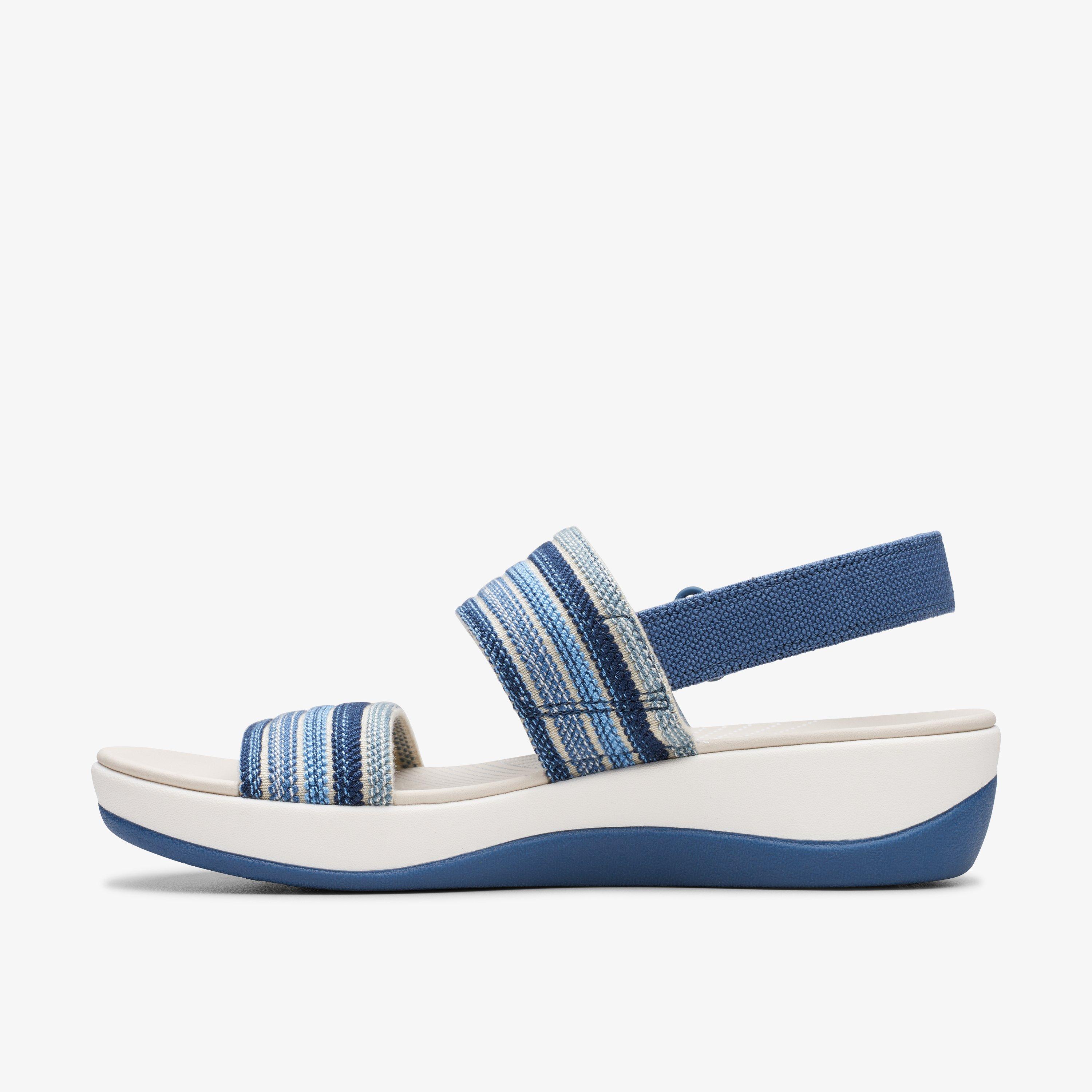 Women's Arla Stroll Blue Combination Cloudsteppers™ Wedges | Clarks