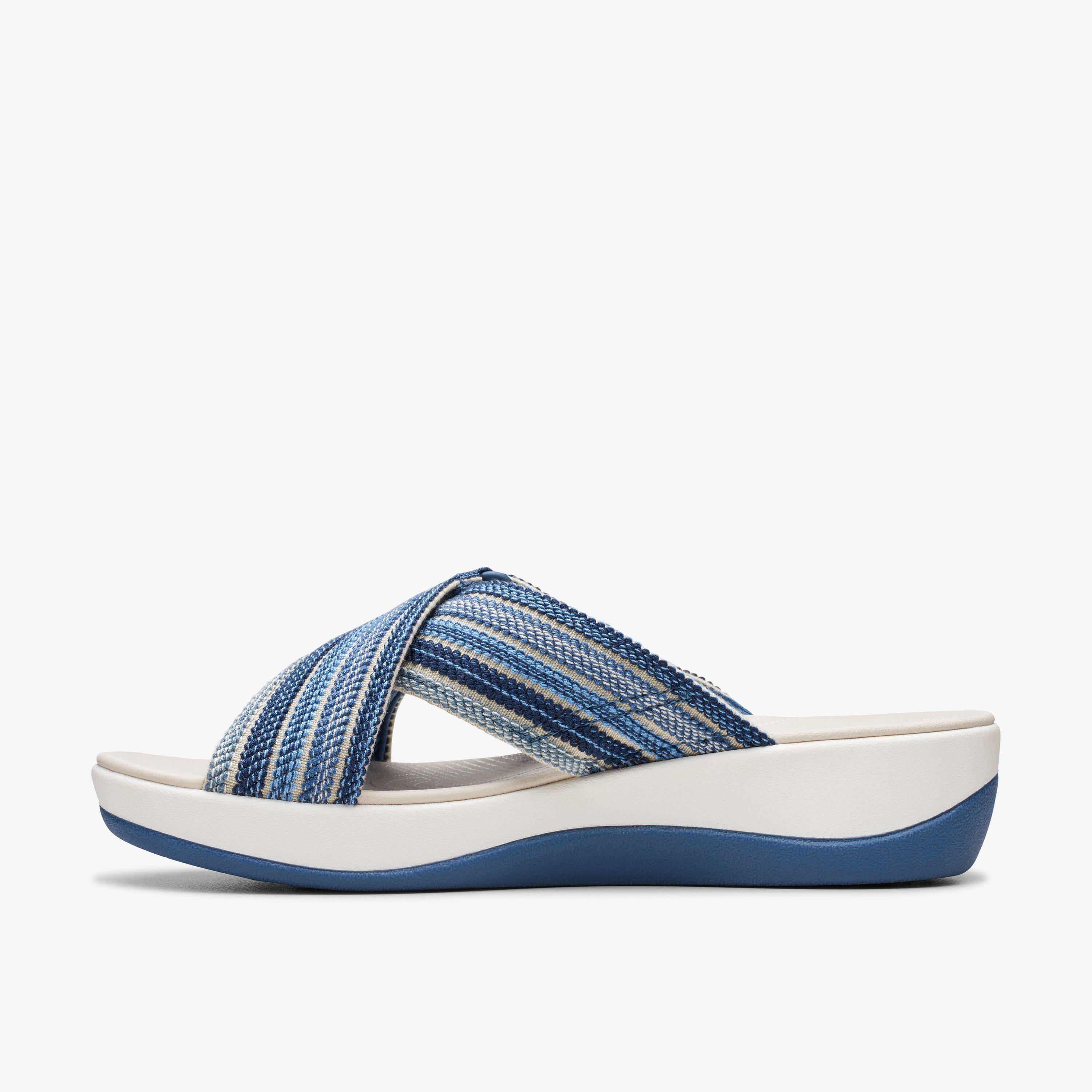 Womens Arla Wave Blue Combination Sandals | Clarks