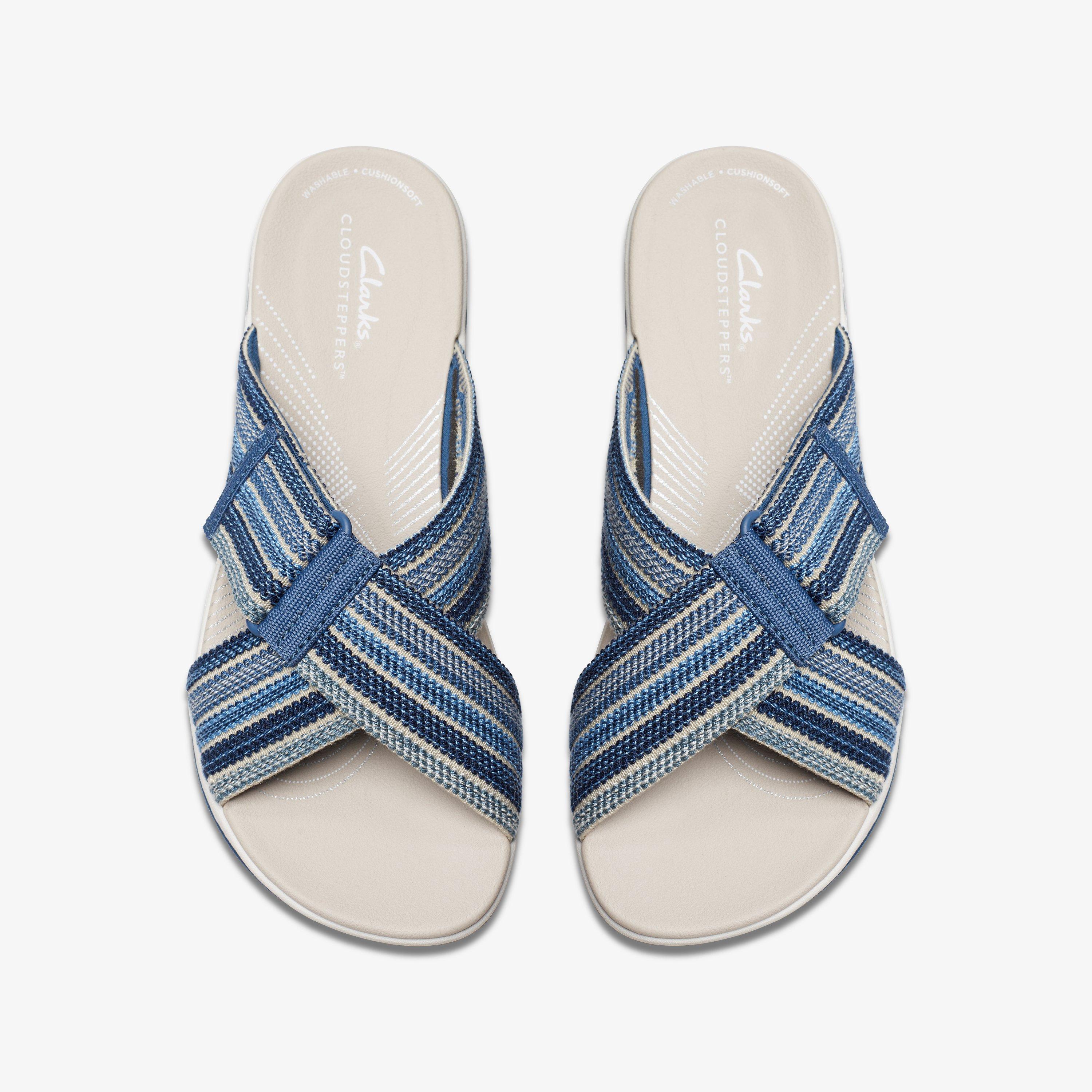 Womens Arla Wave Blue Combination Sandals | Clarks
