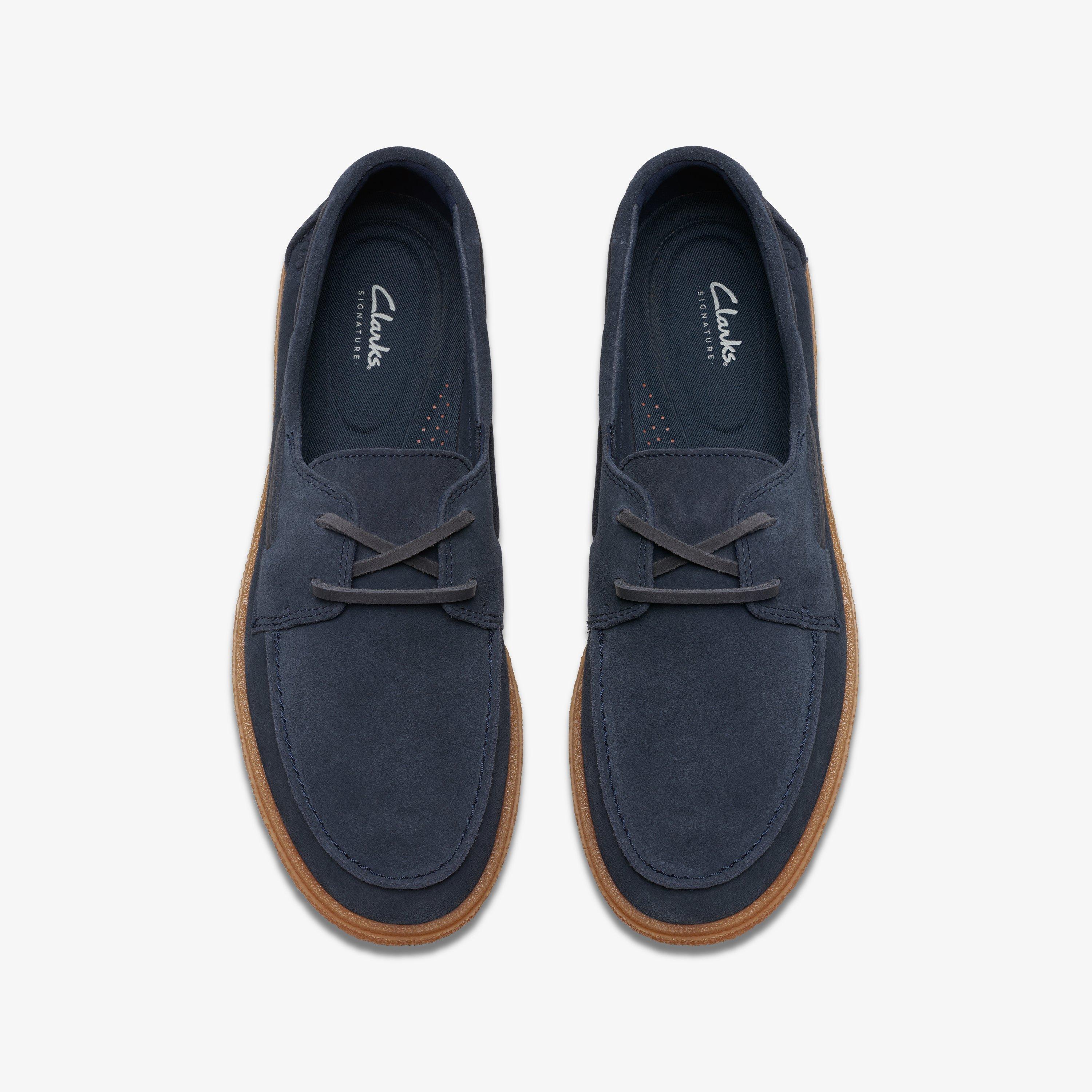 Mens Clarkbay Go Navy Suede Shoes | Clarks UK