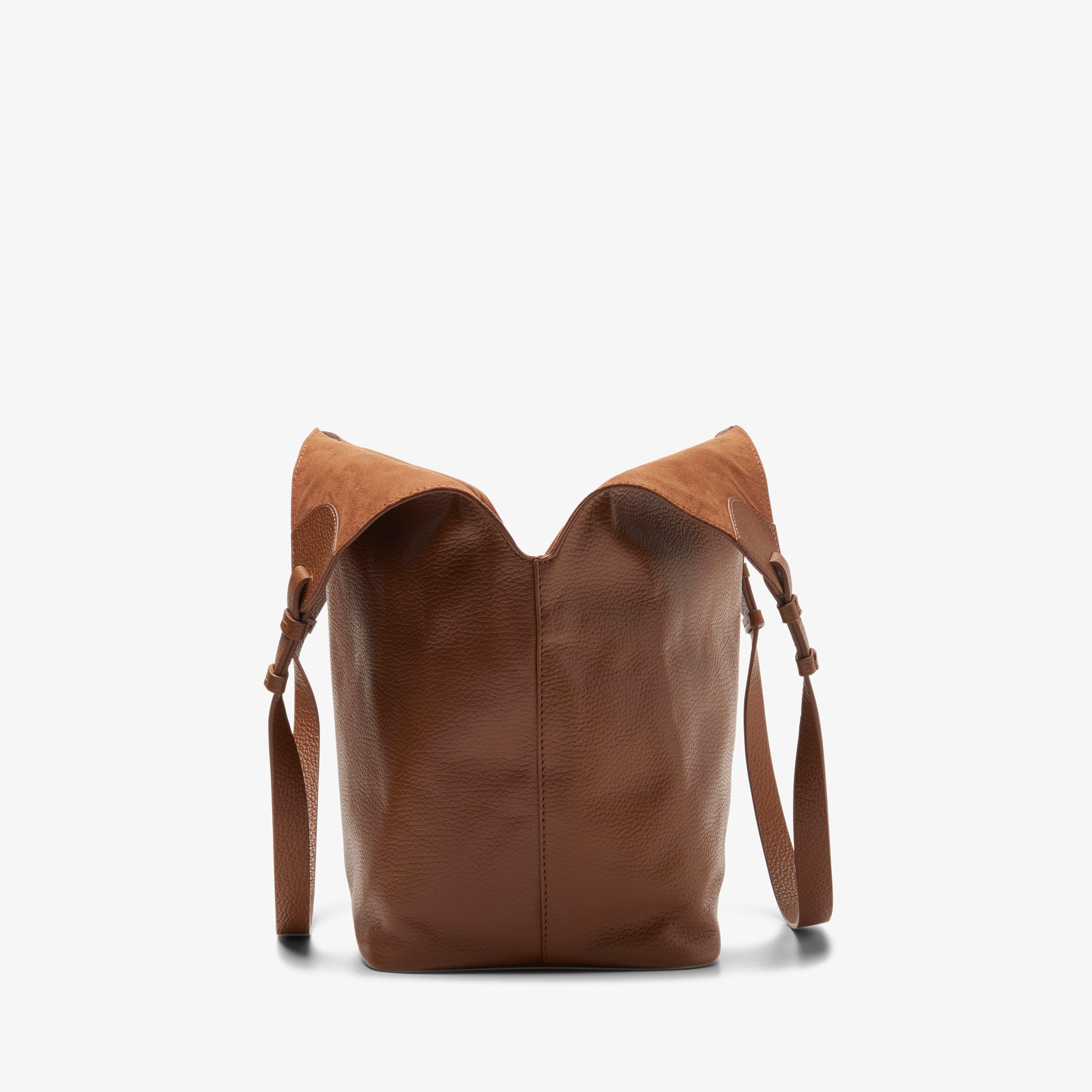 Womens Casual Tote Tan Leather Shoulder Bag | Clarks