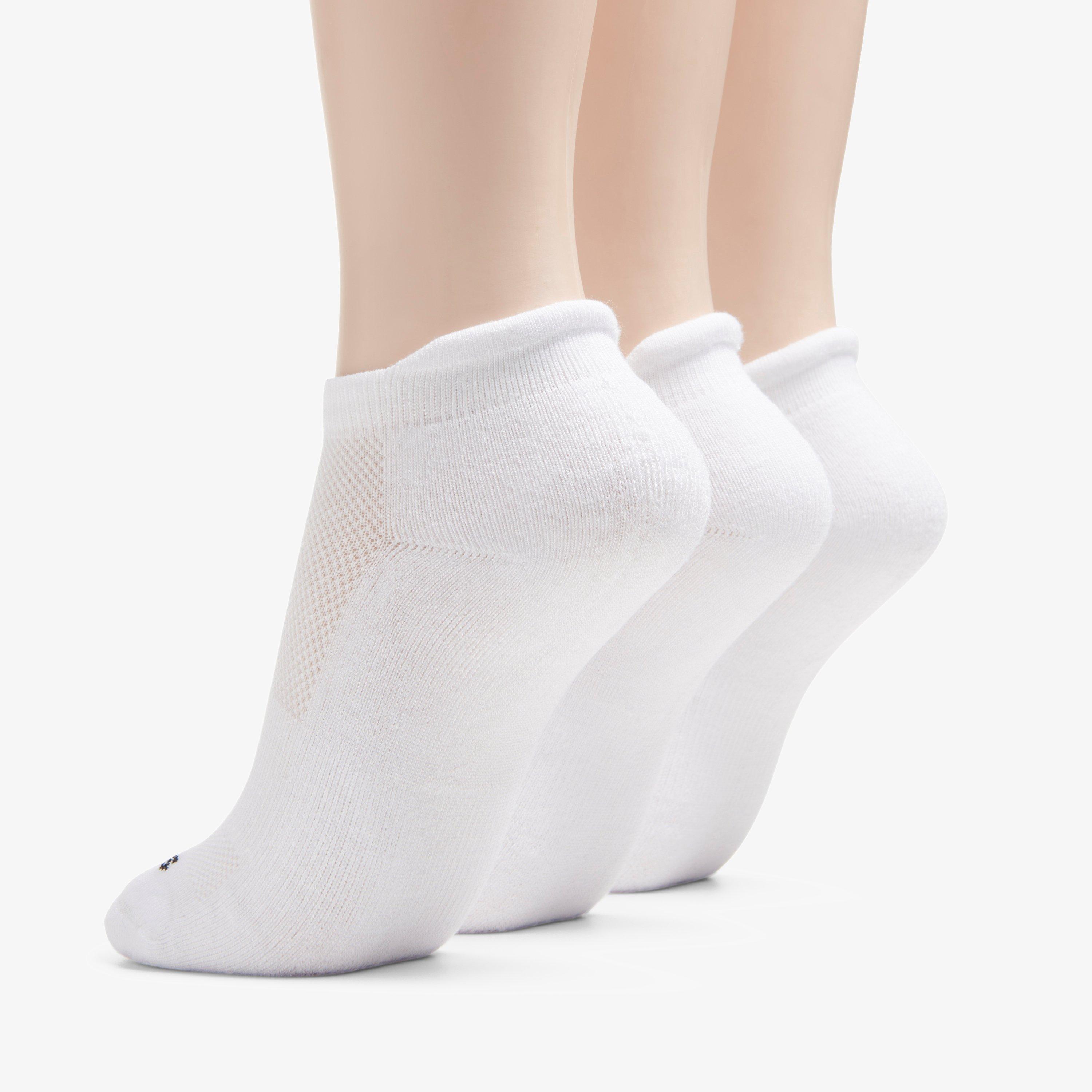 Womens 3 Pack Solid Athletic White Socks | Clarks US