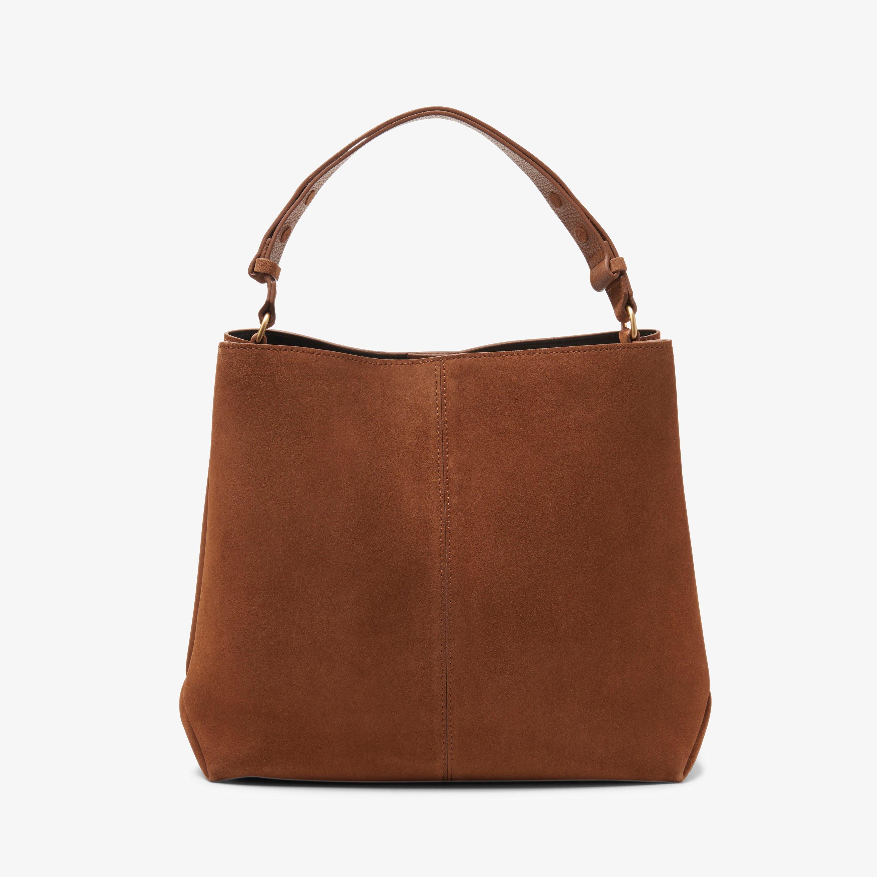 Womens Casual Slouch Tan Suede Shoulder Bag | Clarks